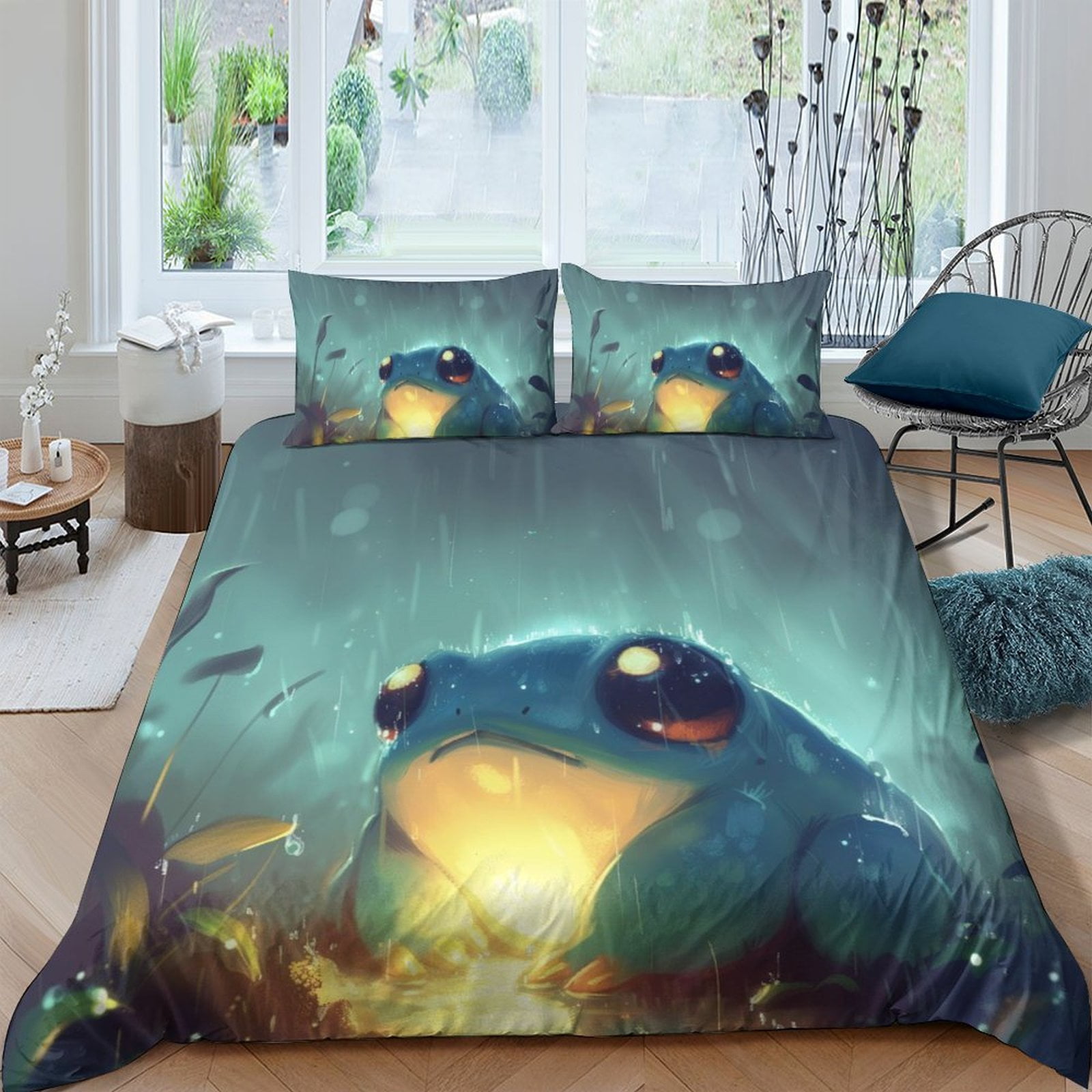 Cute Cartoon Illustration Bedding Set Quilt Cover 3D Printed Comforter ...