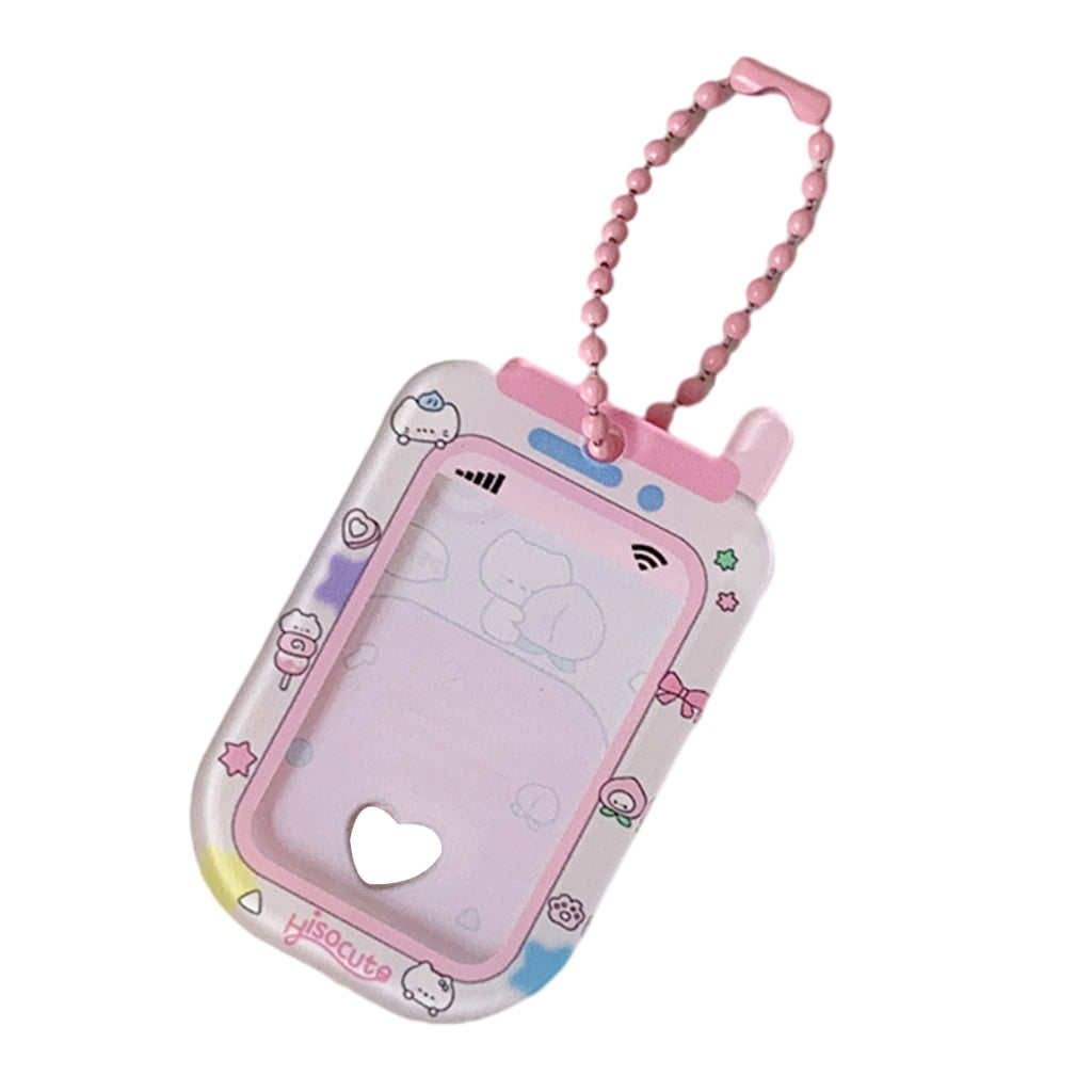 Cute Cartoon Keychain Card Case Sturdy Hard Plastic Compact Design ...