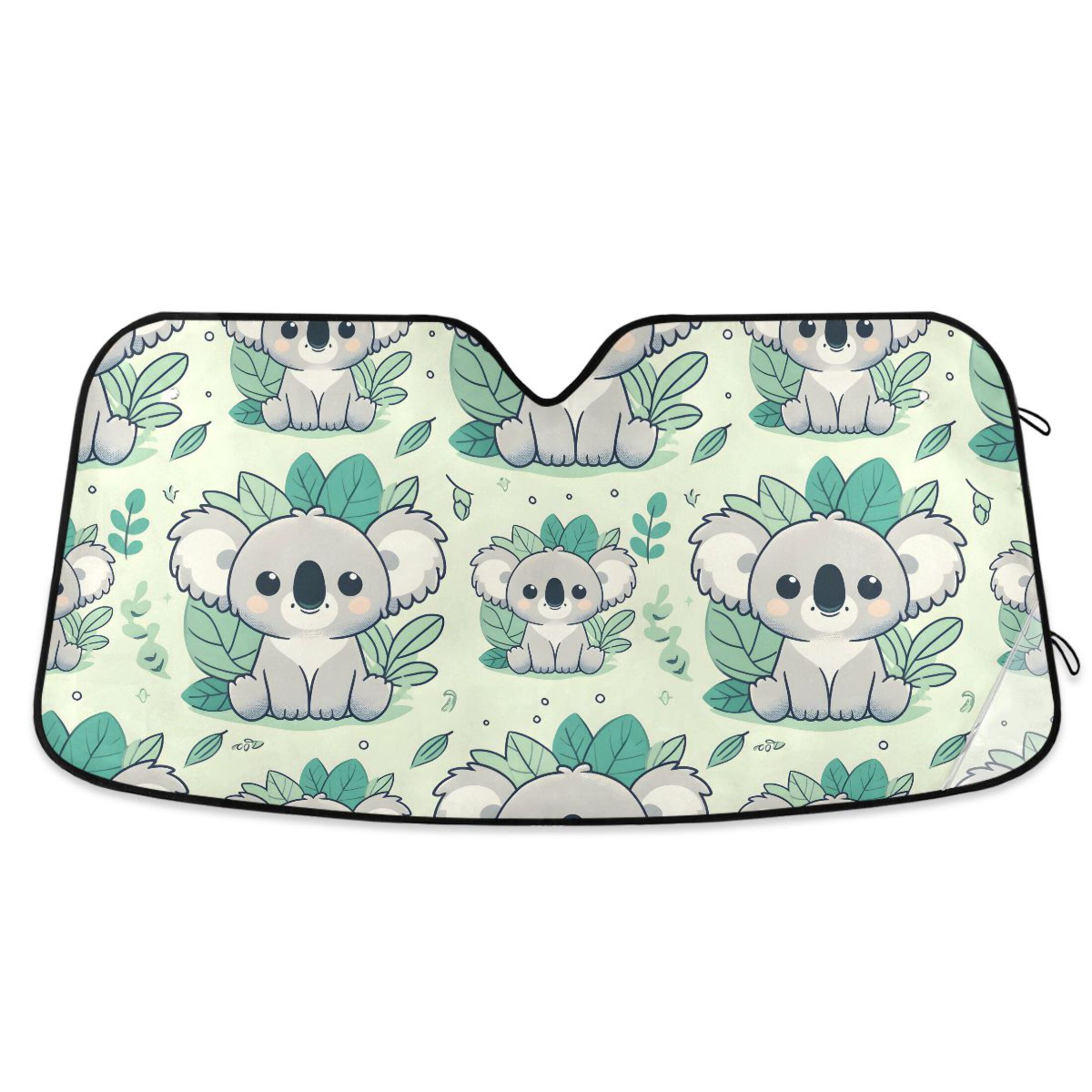 Cute Cartoon Koala Car Windshield Sun Shade Foldable Car Front Window ...