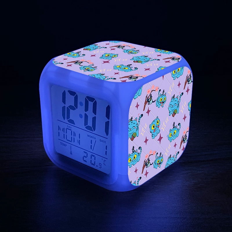 Cute Cartoon Kpop Girl Group Clock Home Alarm Clock Colorful Digital ...