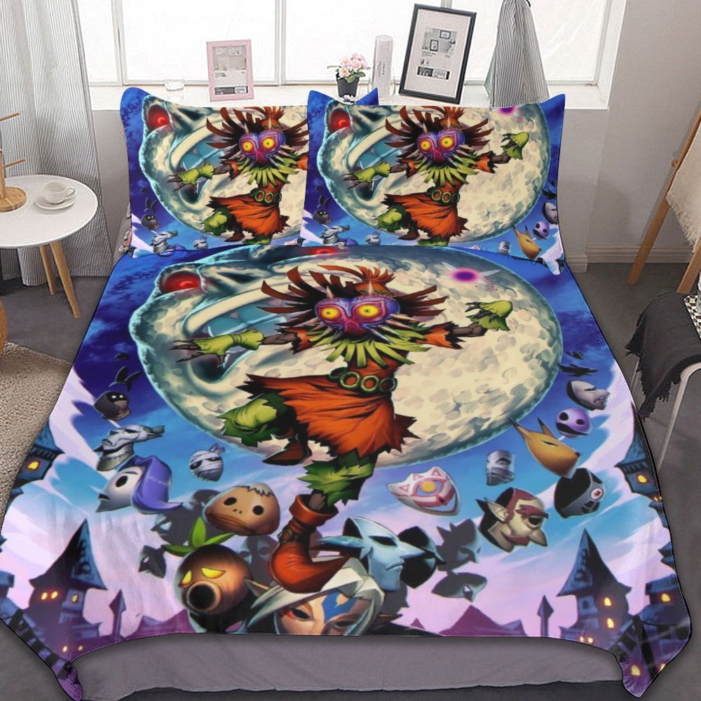 Cute Cartoon Legend Of Zelda Bedding Set Full Size Duvet Cover Set for ...