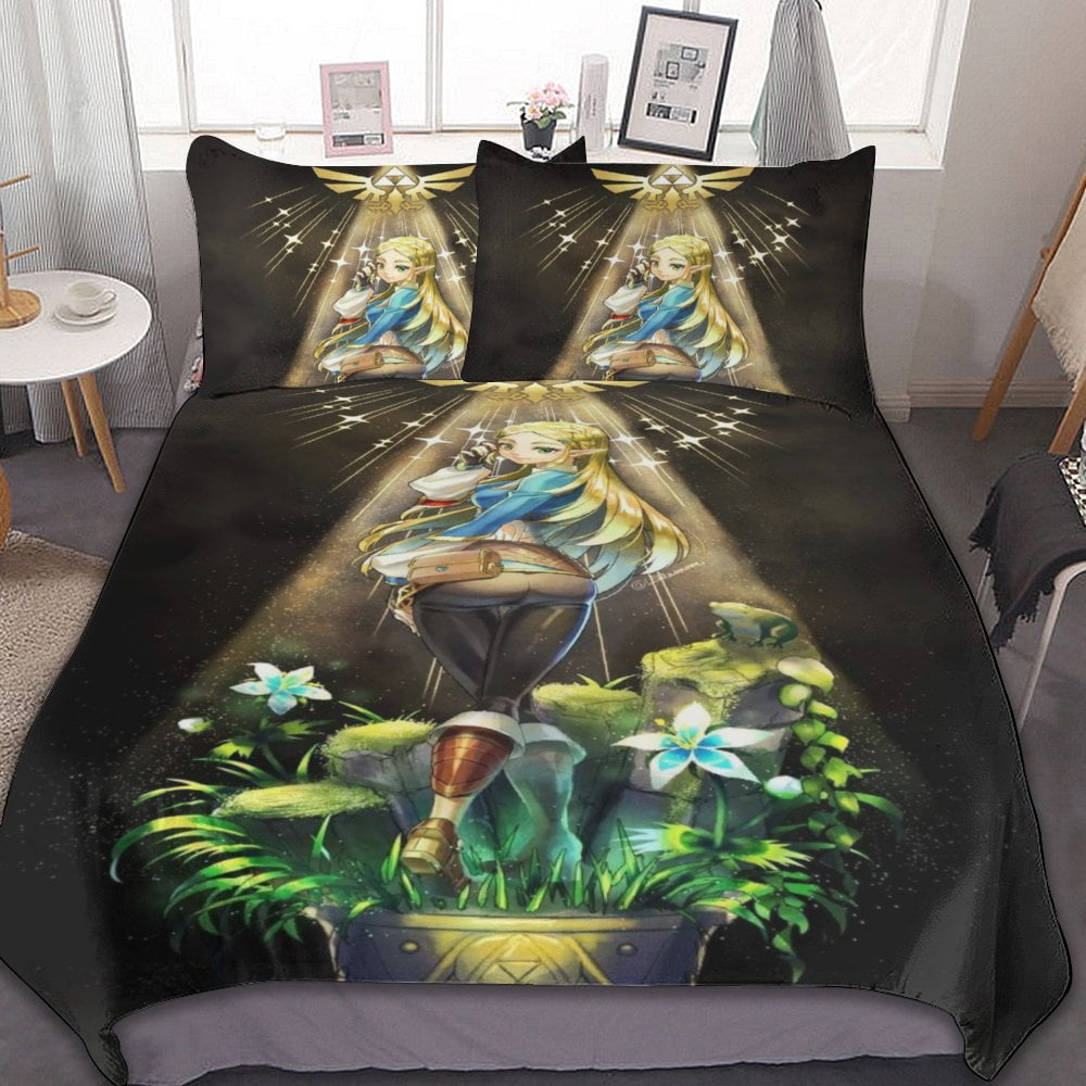 Cute Cartoon Legend Of Zelda Bedding Set Full Size Duvet Cover Set for ...