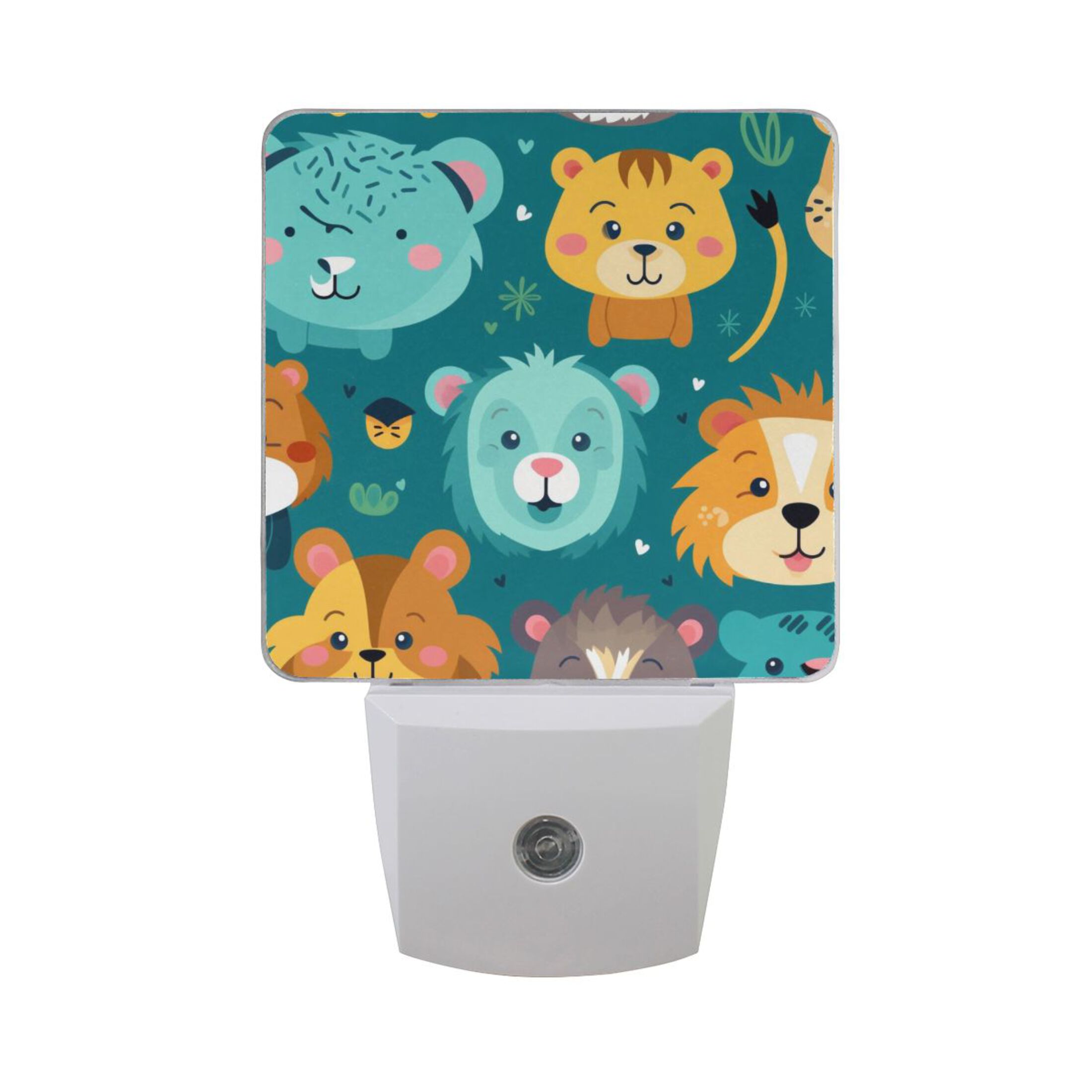 Cute Cartoon Lion Night Light LED Dusk to Dawn Auto Sensor Night Lamp ...