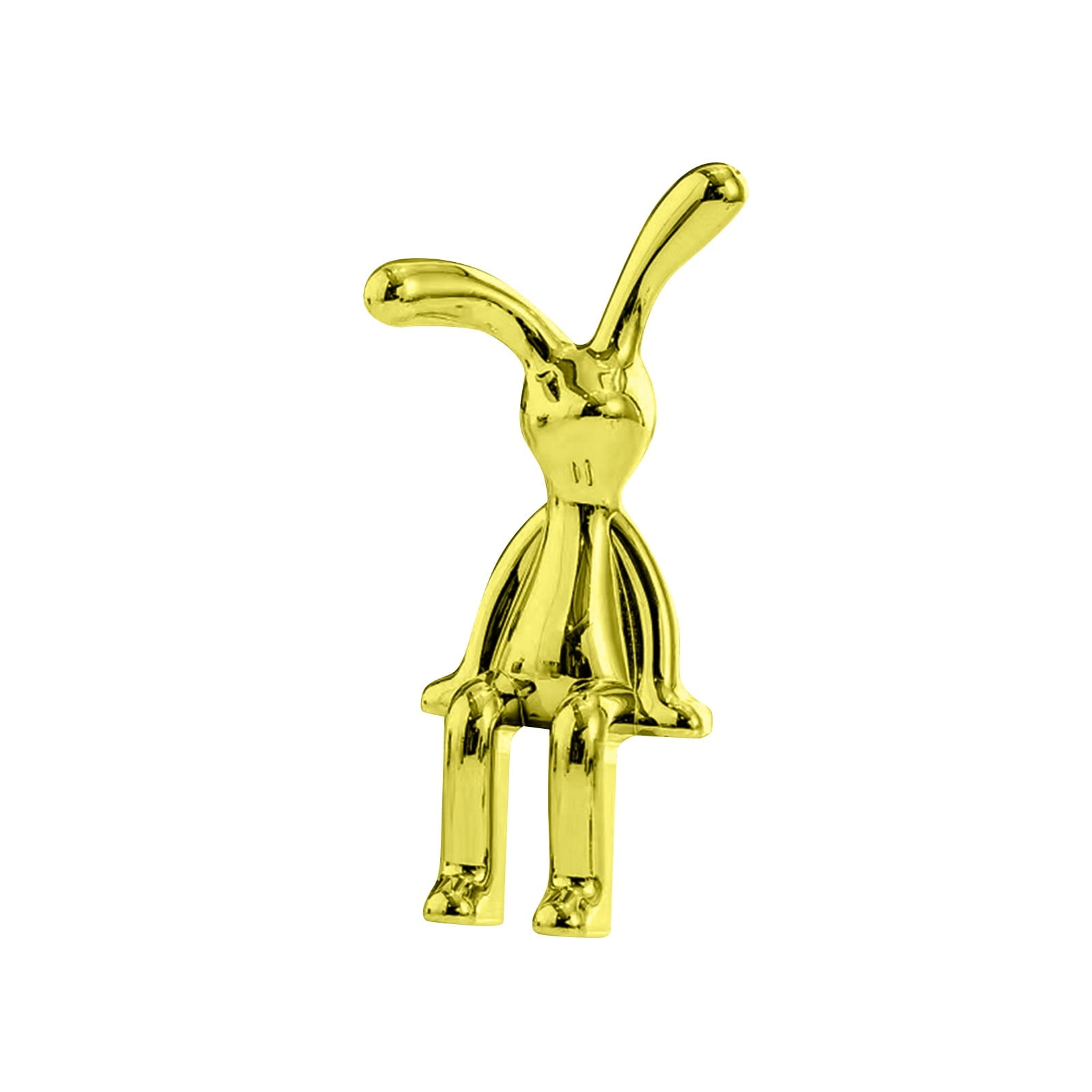 Cute Cartoon Long Eared Rabbit Sitting Pose Adhesive Sticky Plastic ...