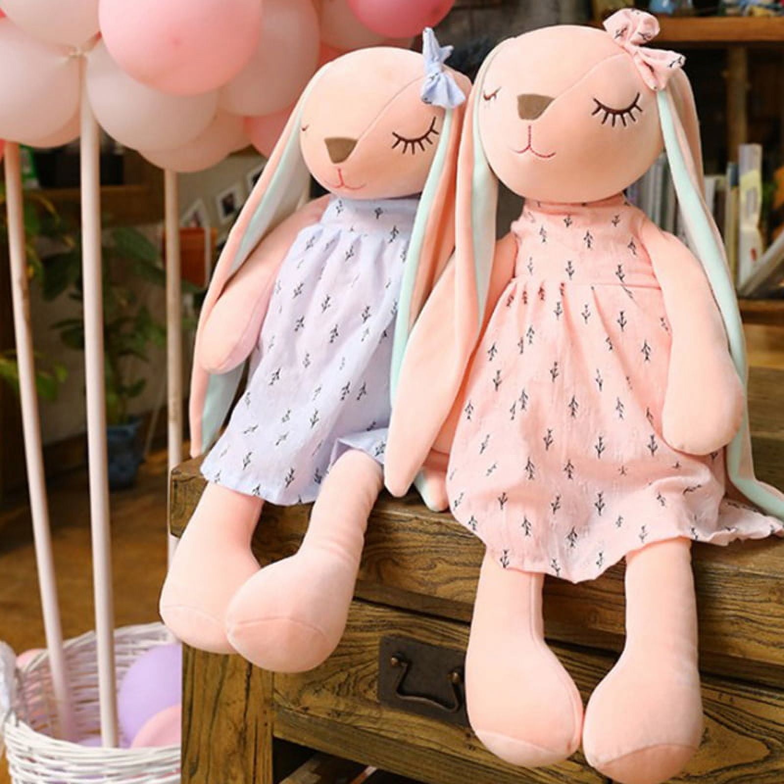 Cute Cartoon Long Ears Rabbit Doll Rabbit Sleeping Mate Stuffed Plush ...