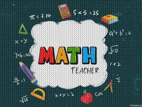 Cute Cartoon Math Teacher Diamond Art Painting Art Kits Diamond Art ...
