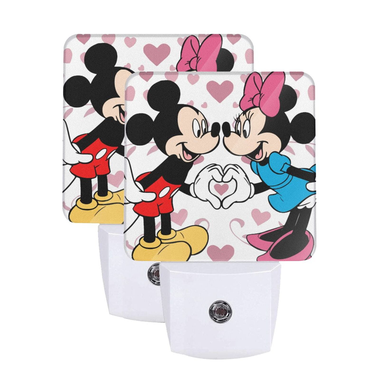 Cute Cartoon Mickey Mouse And Minnie Mouse Night Light Plug into Wall ...