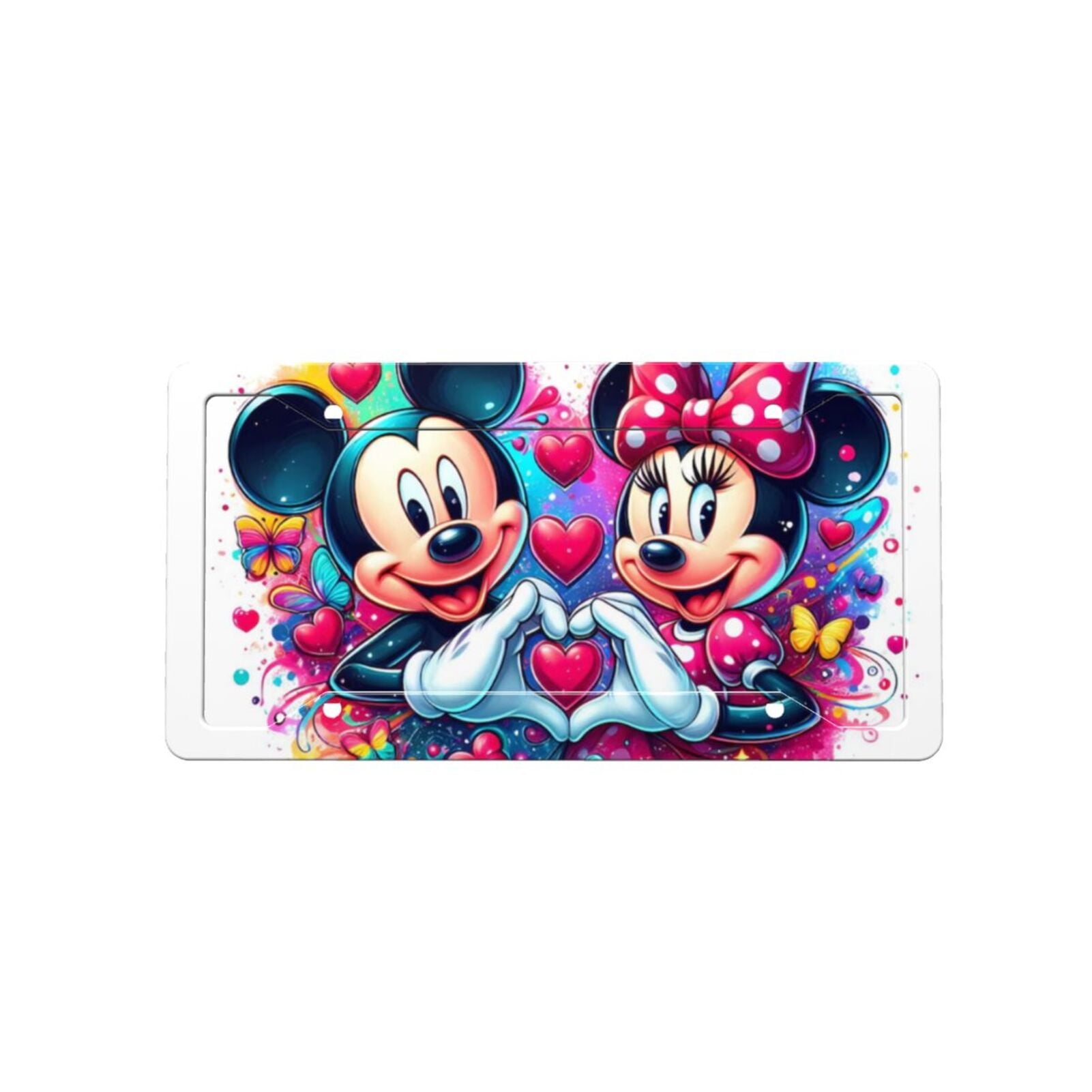 Cute Cartoon Mickey Mouse Printed License Plate Auto Car Tag Vanity ...