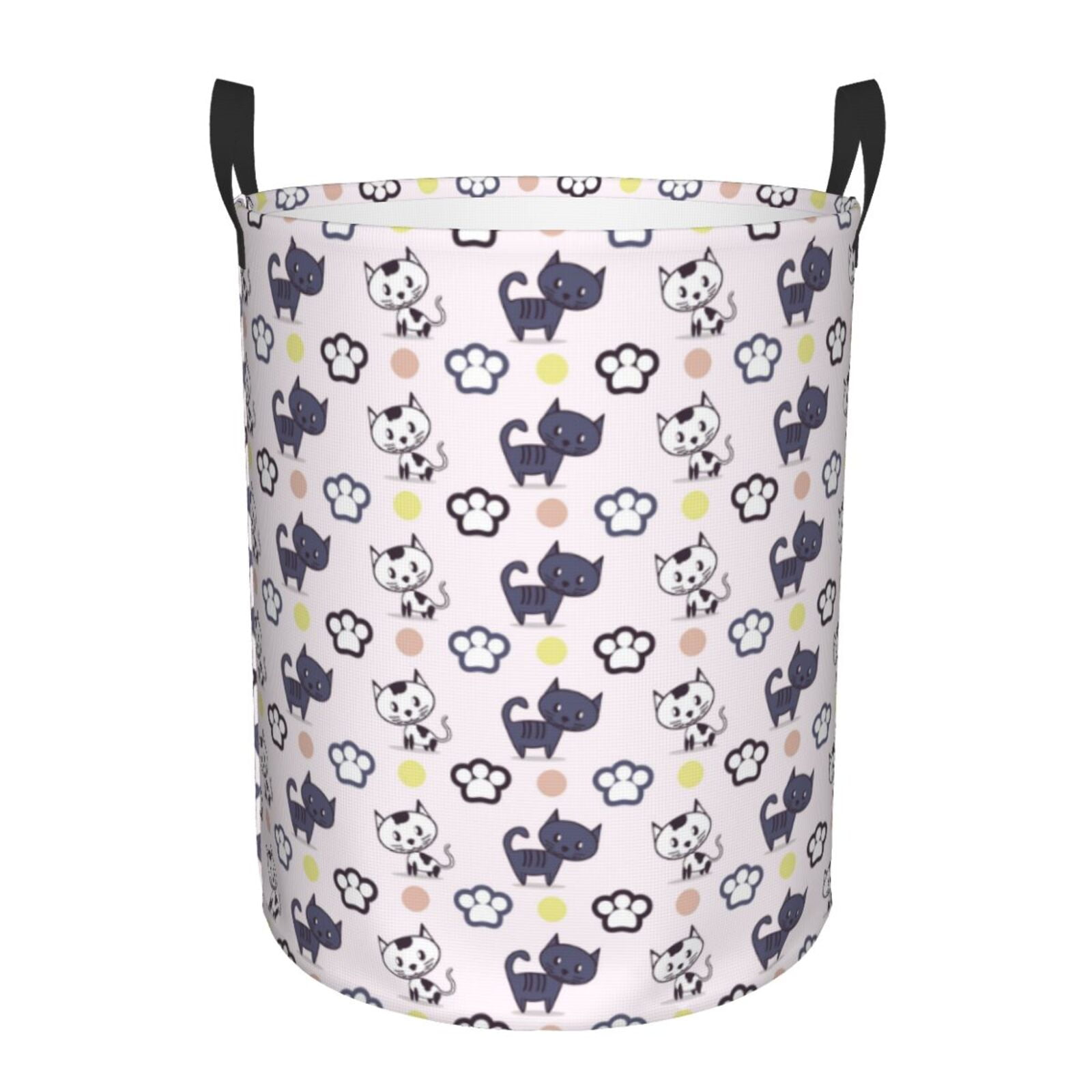 Cute Cartoon Mini Cat Laundry Basket with Handles - Freestanding ...