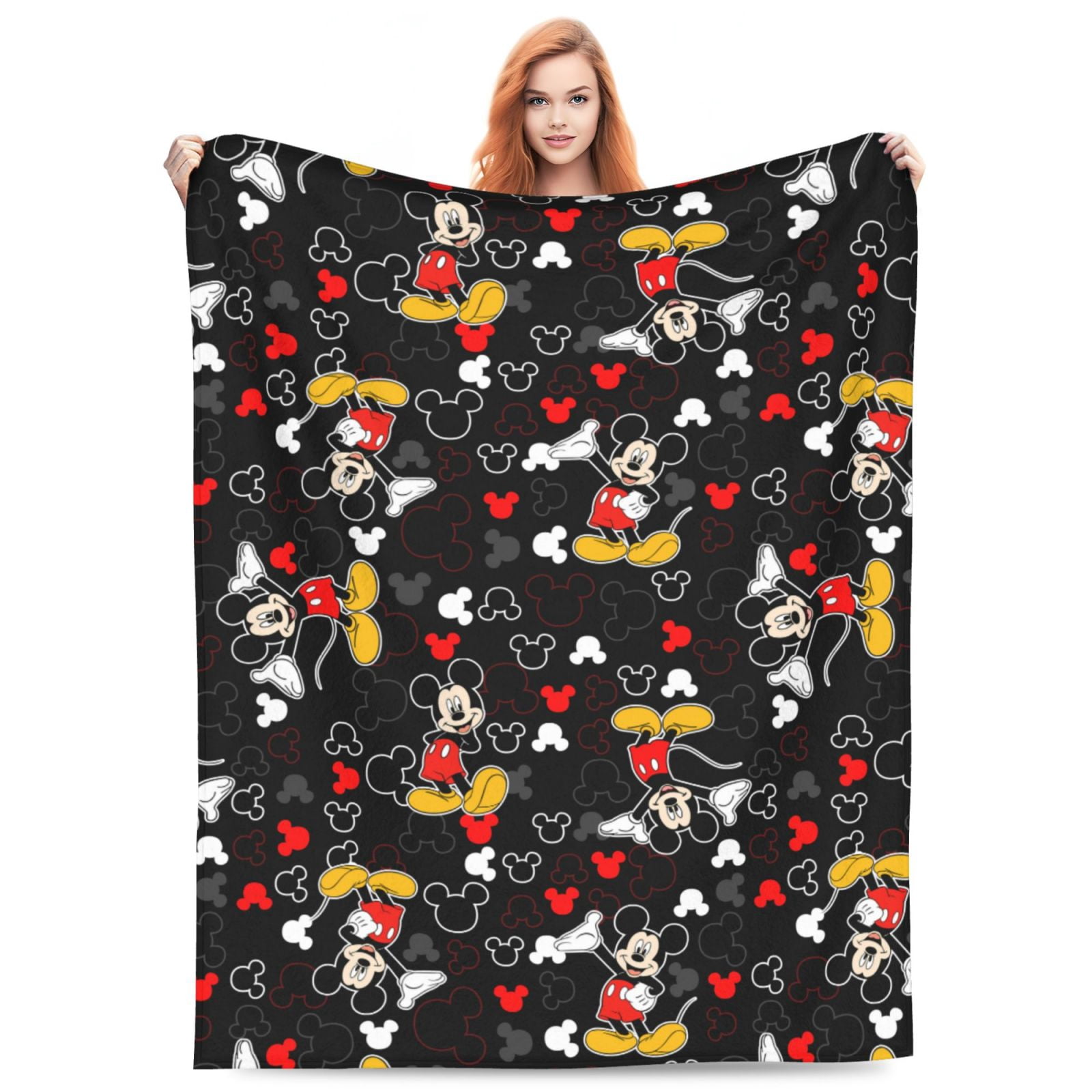 Cute Cartoon Mouse Blanket Flannel Soft Warm Fuzzy Throw Blanket All ...