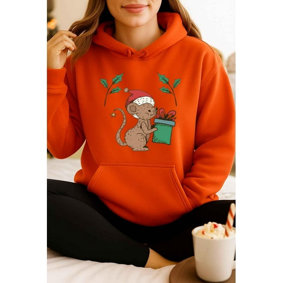 Cute Cartoon Mouse Pet Rodent Cheese Lover Fun Graphic Unisex Hoodie up ...