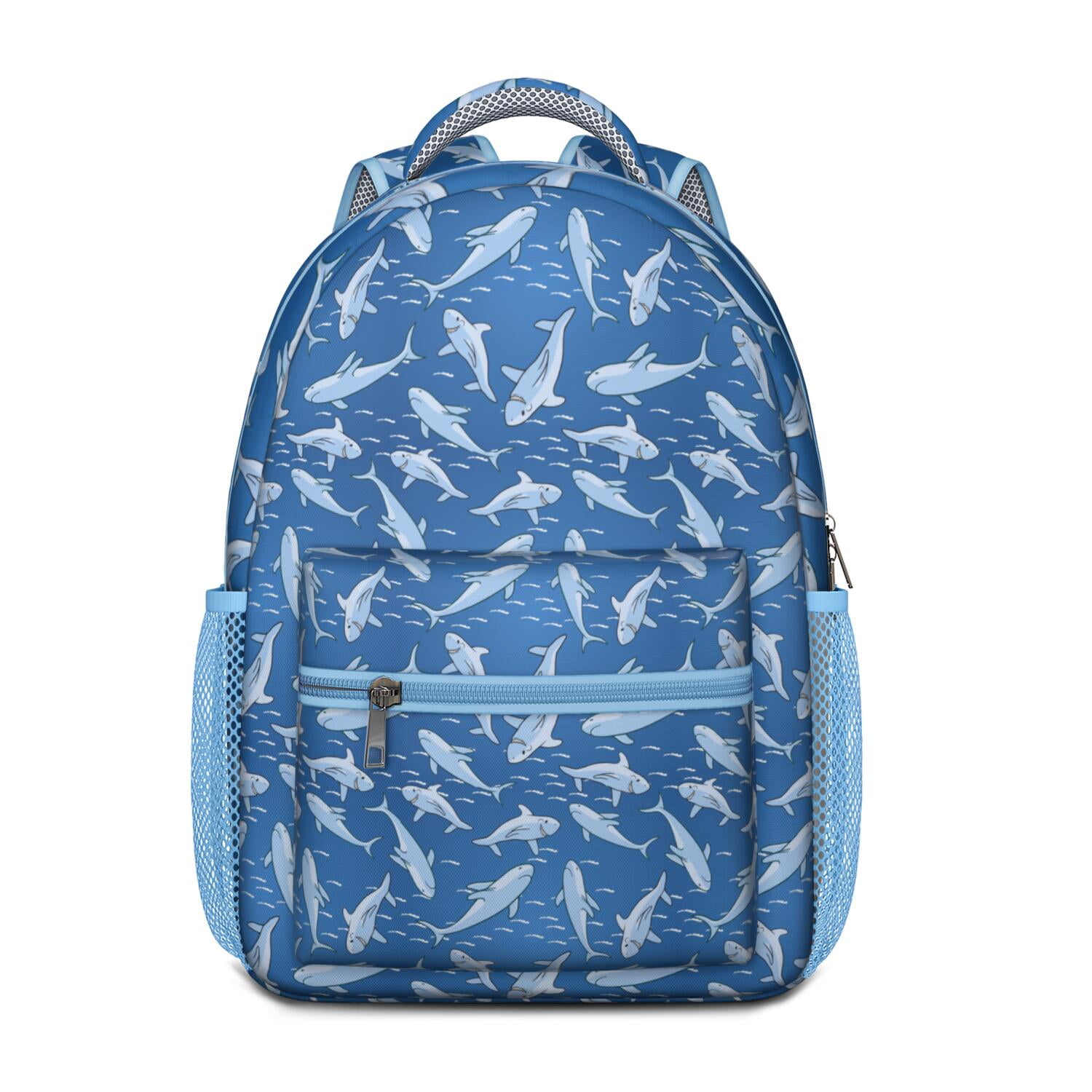 Cute Cartoon Nautical Shark Whale Dolphin Lunch Bag – Underwater Marine ...