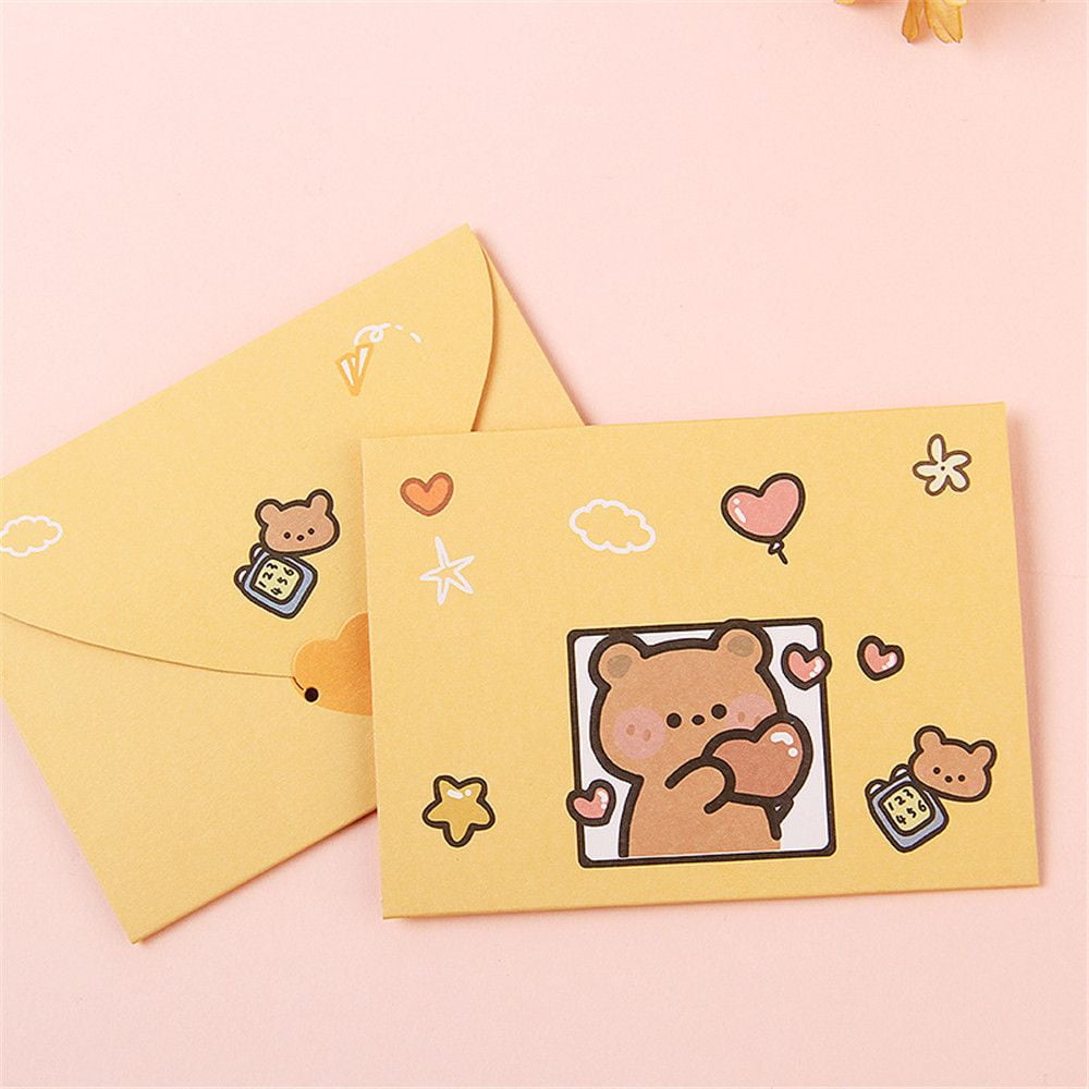 Cute Cartoon New Year Gift Decoration Birthday Card Letter Paper ...