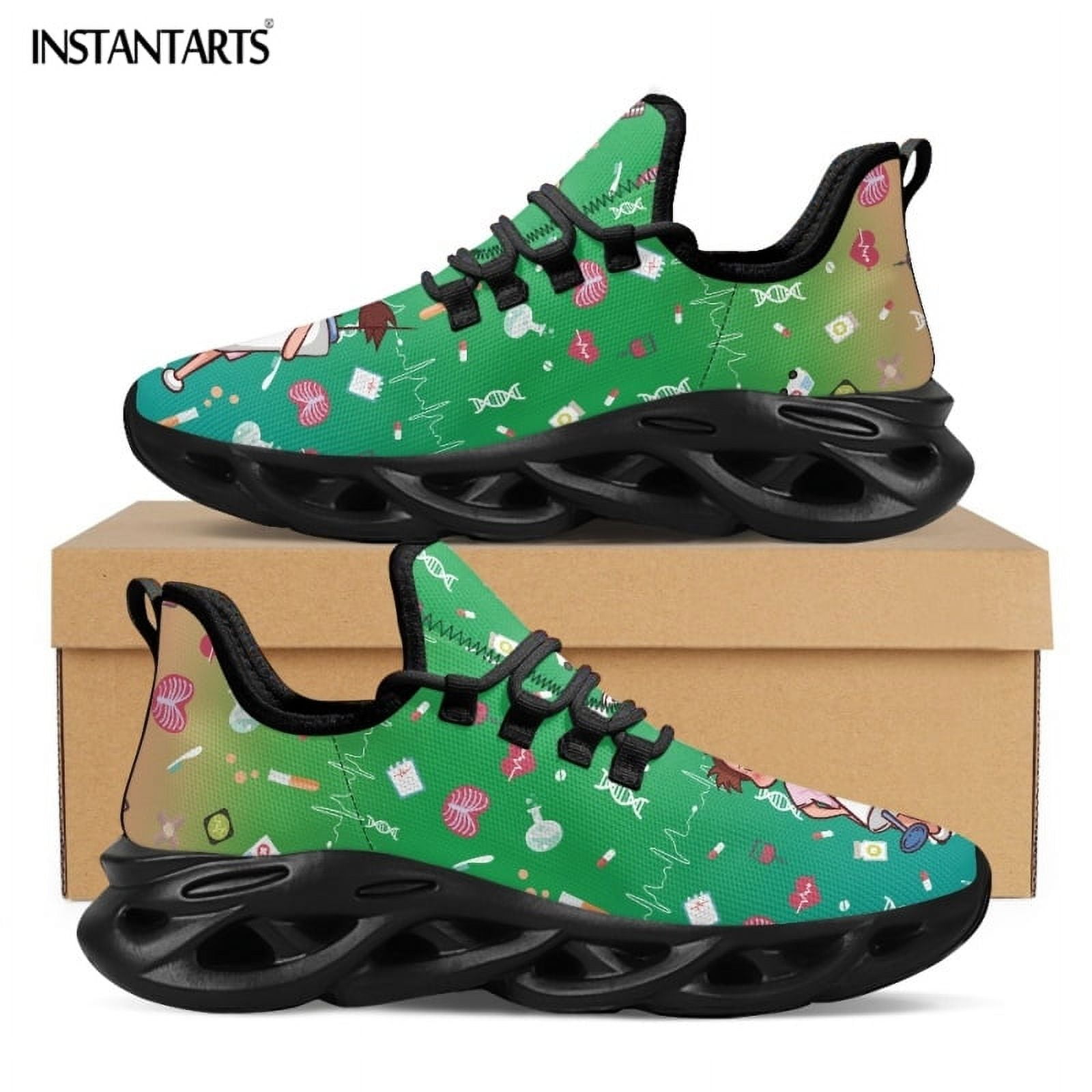 Cute Cartoon Nurse Pattern Women Casual Mesh Swing Sneakers Nursing Walking Shoes for Ladies ...