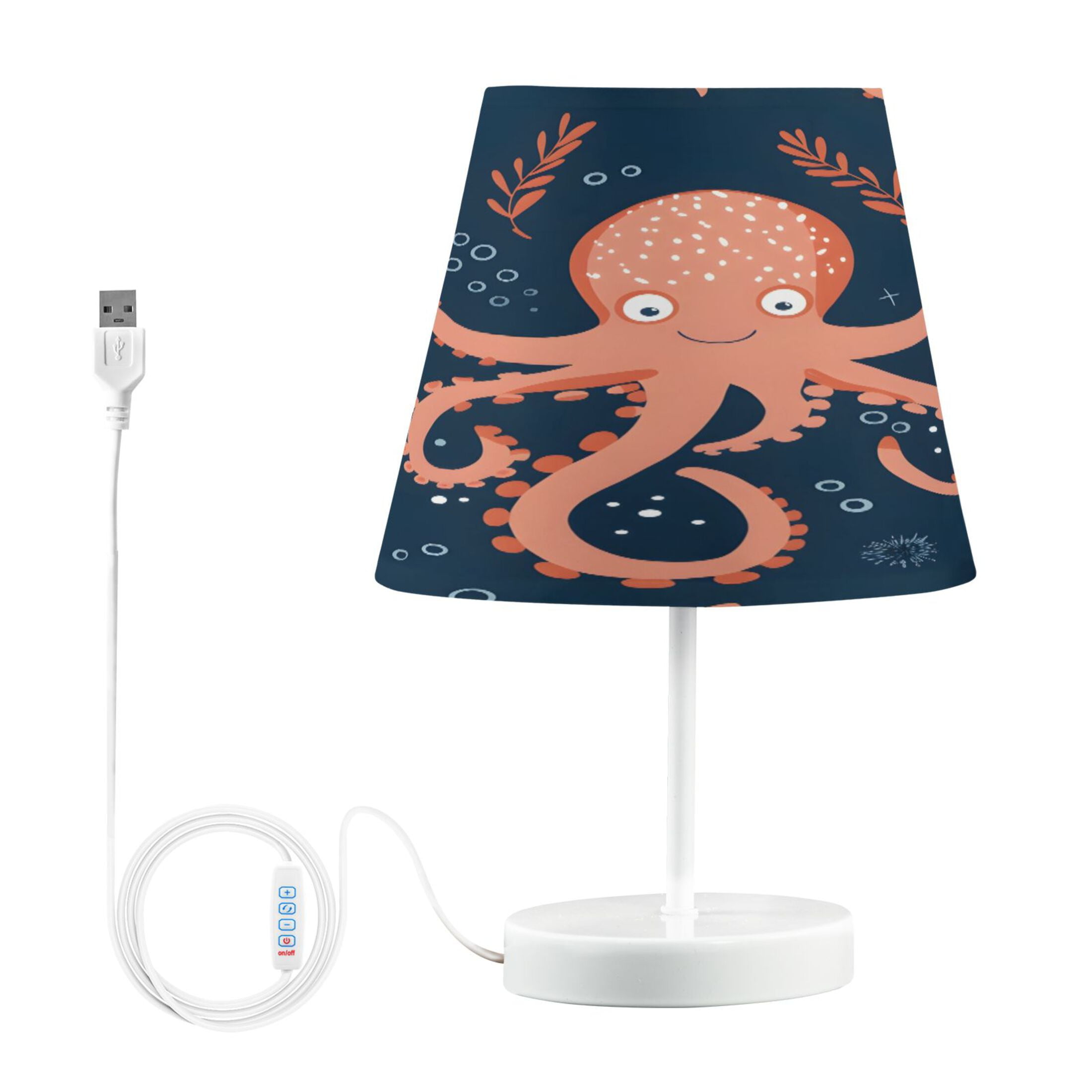 Cute Cartoon Octopus Desk Lamp LED Table Nightstand Lamps with 3 Color ...