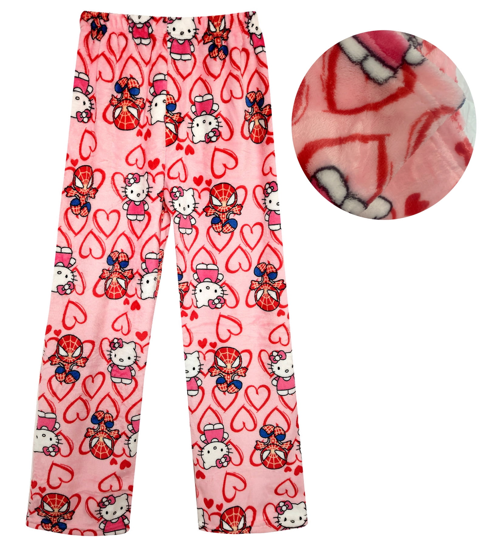 Cute Cartoon Pajama Pants for Women, Plush Pj Pants, Halloween ...