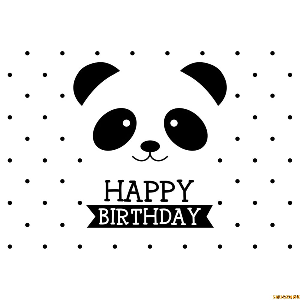 Cute Cartoon Panda Backdrop Bamboo Flowers Panda Banner for Baby Shower ...