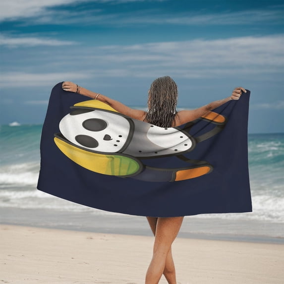 Cute Cartoon Panda Bear Design Beach Towel - Colorful Ears Stylish ...