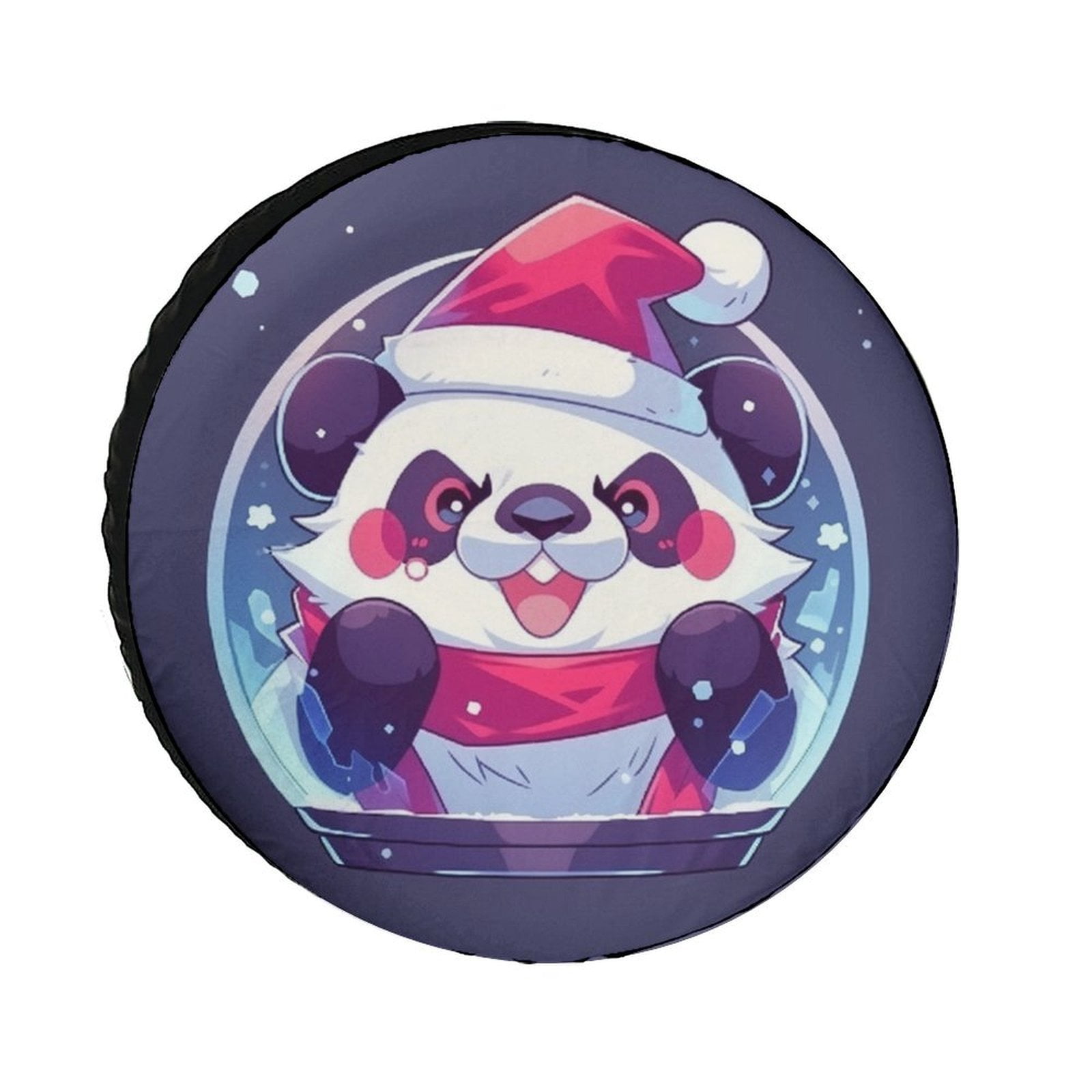Cute Cartoon Panda Bear Wear Santa Hat Heavy Duty Spare Tire Cover ...