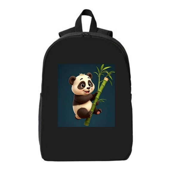 Cute Cartoon Panda Laptop Backpack - Fits 15 " Laptop & iPad Black ...