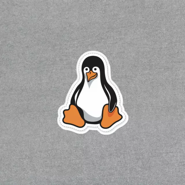 Cute Cartoon Penguin Vinyl Sticker - Laptop, Water Bottle Decalphone ...