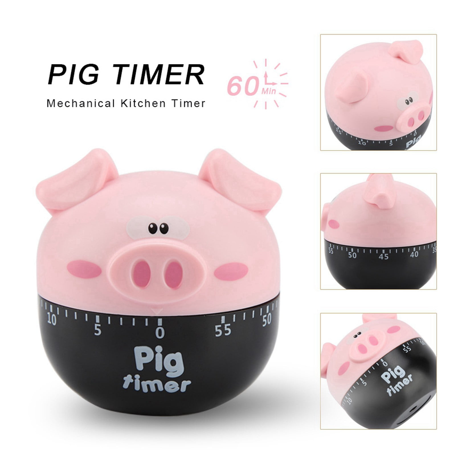Cute Cartoon Pig Kitchen Timer Mechanical Timers Counters for Cooking ...
