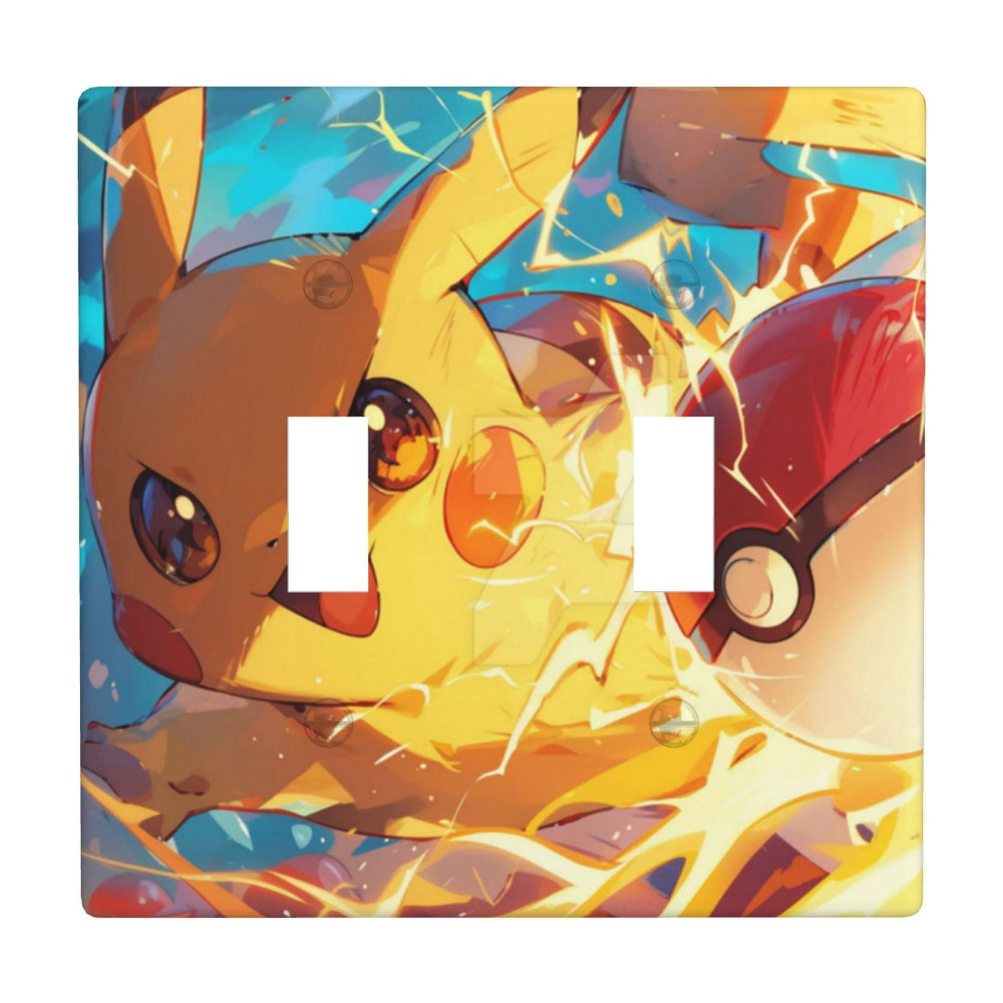 Cute Cartoon Pikachu Pokemon character Light Switch Cover Decorative 2 ...