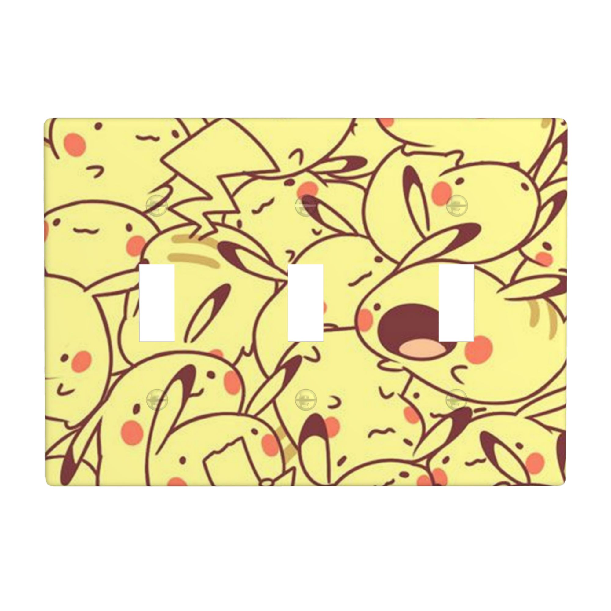 Cute Cartoon Pikachu Pokemon character Light Switch Cover Decorative 3 ...