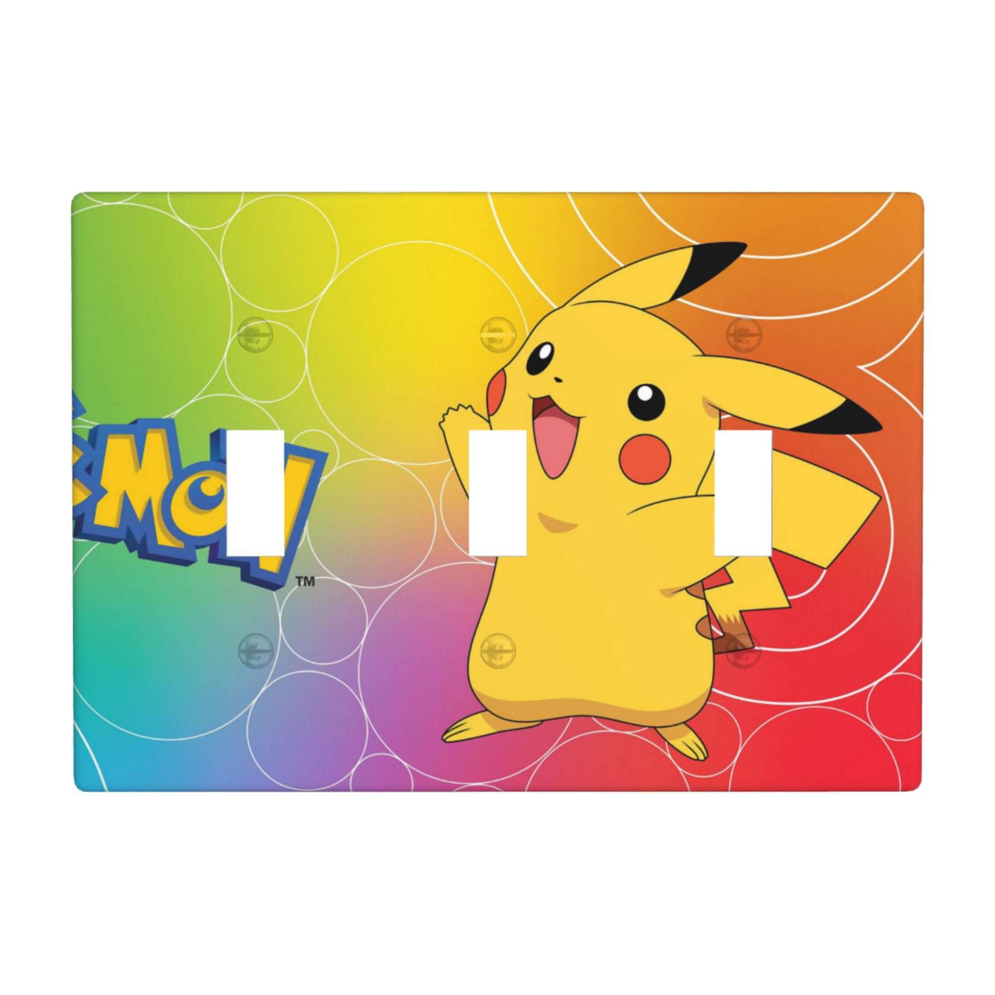 Cute Cartoon Pikachu Pokemon character Light Switch Cover Decorative 3 ...