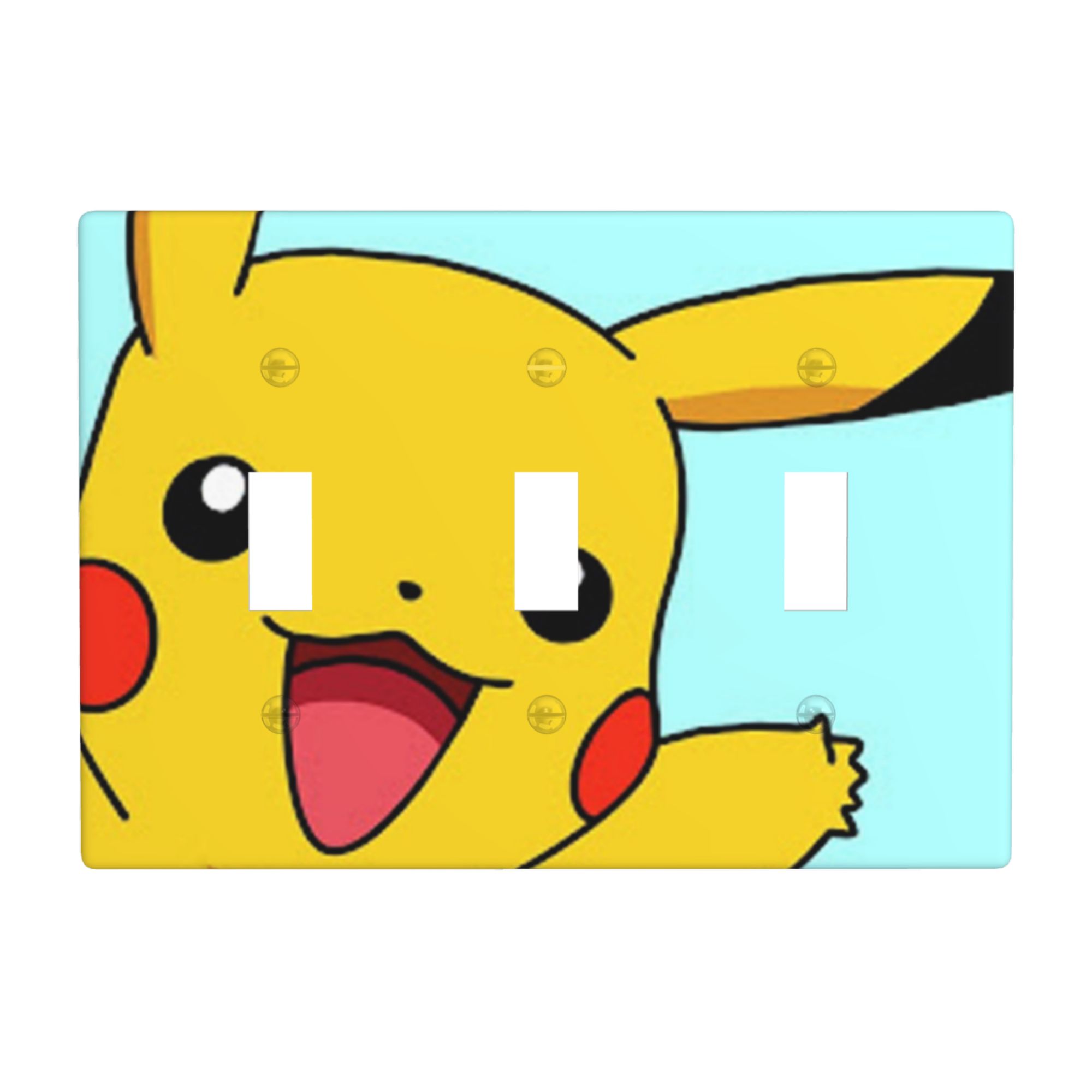 Cute Cartoon Pikachu Pokemon character Light Switch Cover Decorative 3 ...