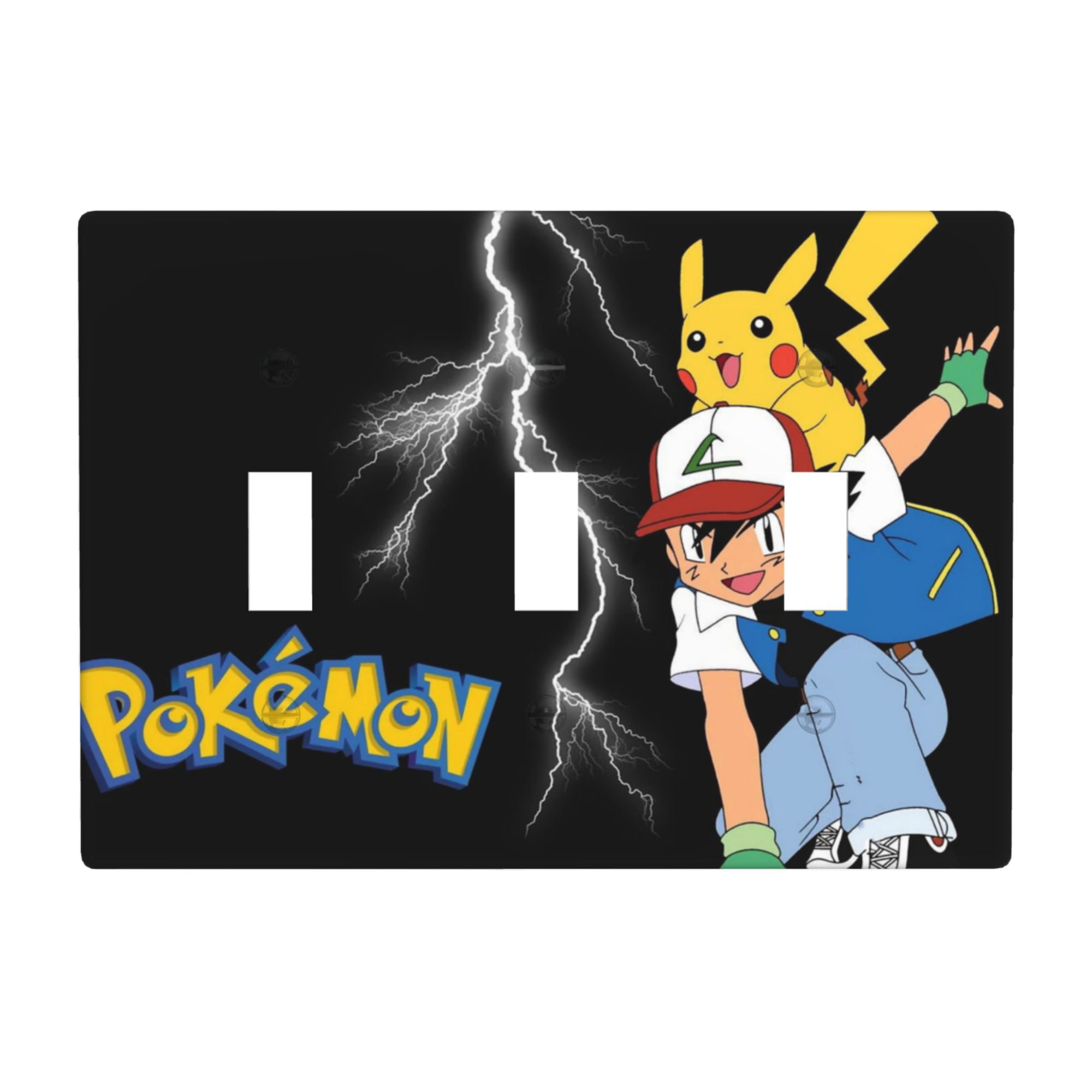 Cute Cartoon Pikachu Pokemon character Light Switch Cover Decorative 3 ...