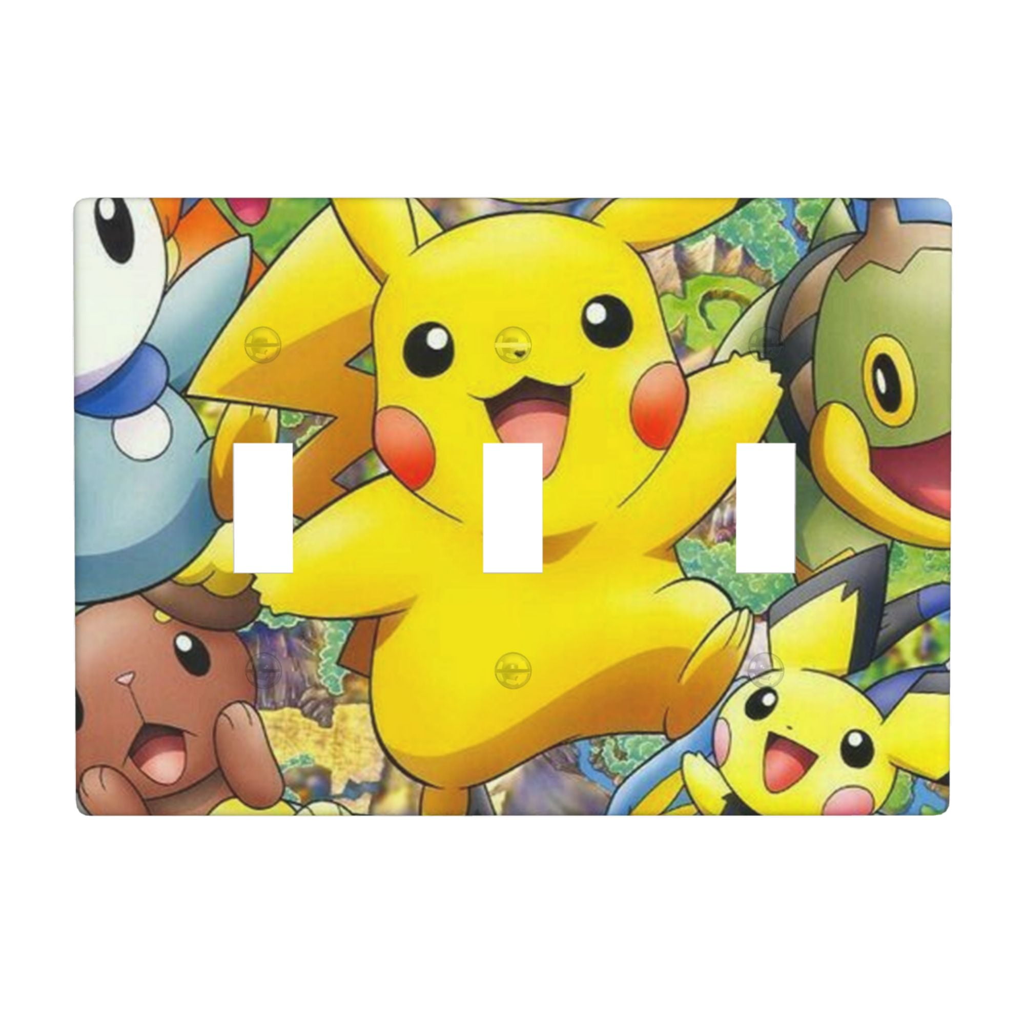 Cute Cartoon Pikachu Pokemon character Light Switch Cover Decorative 3 ...