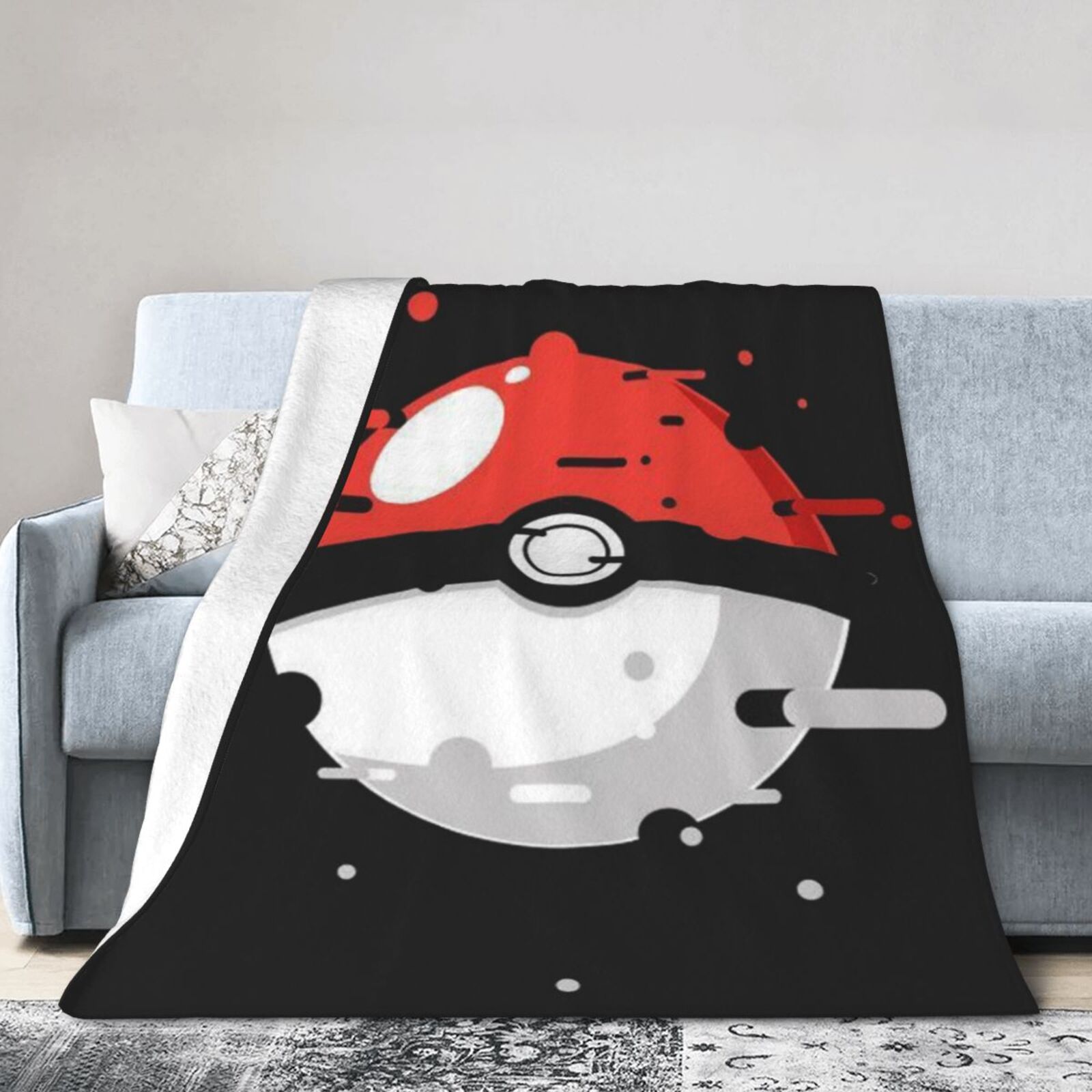 Cute Cartoon Pikachu Soft Fuzzy Light Weight Pokemon character Printed ...