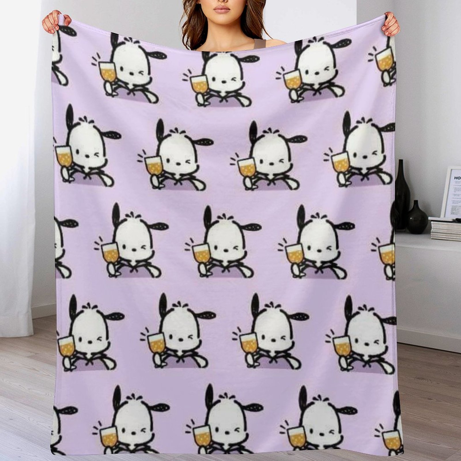 Cute Cartoon Pochacco Blanket for Kids Girls Boys Adult Super Soft ...