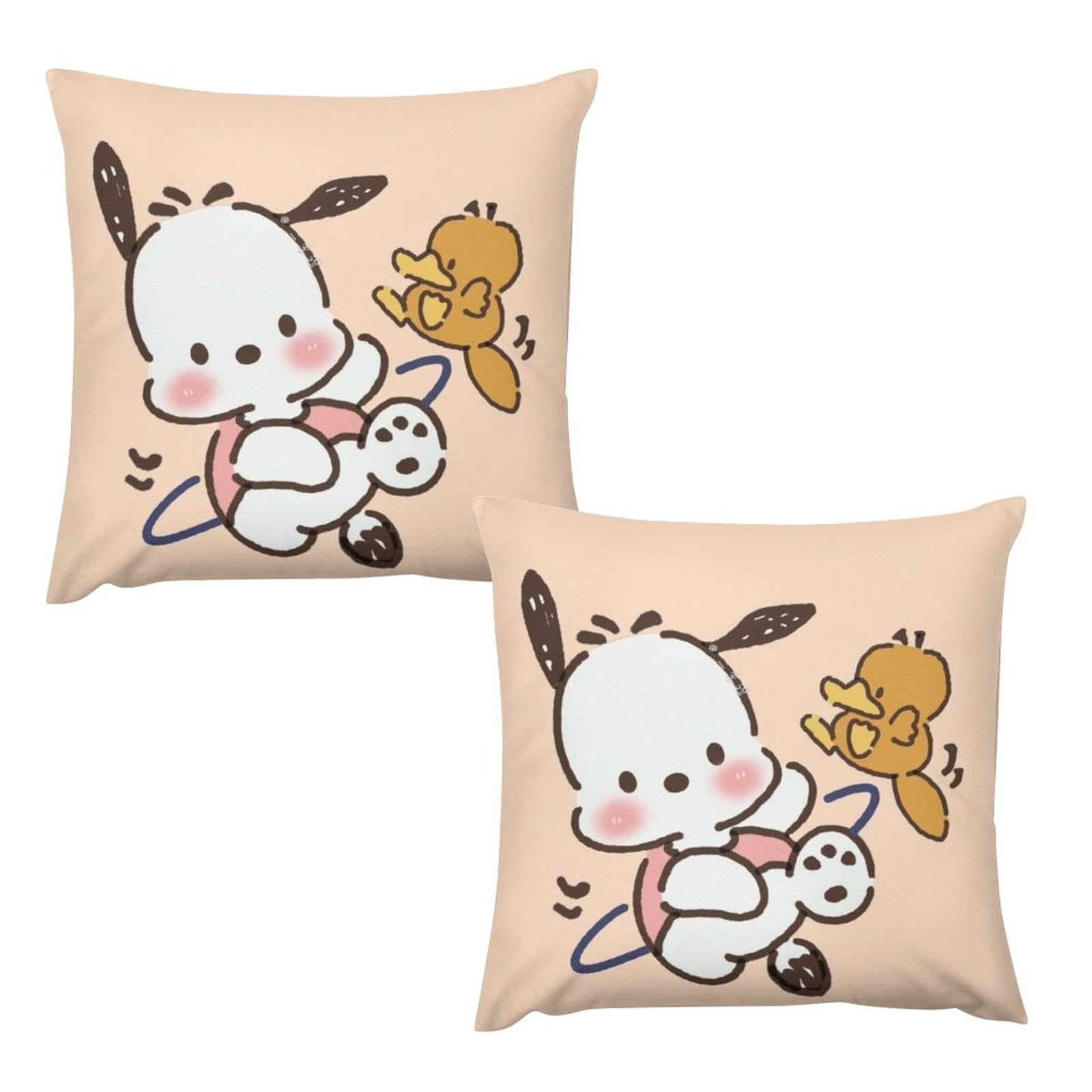 Cute Cartoon Pochacco Home Decorative Anime Plush Pillow Case Set of 2 ...