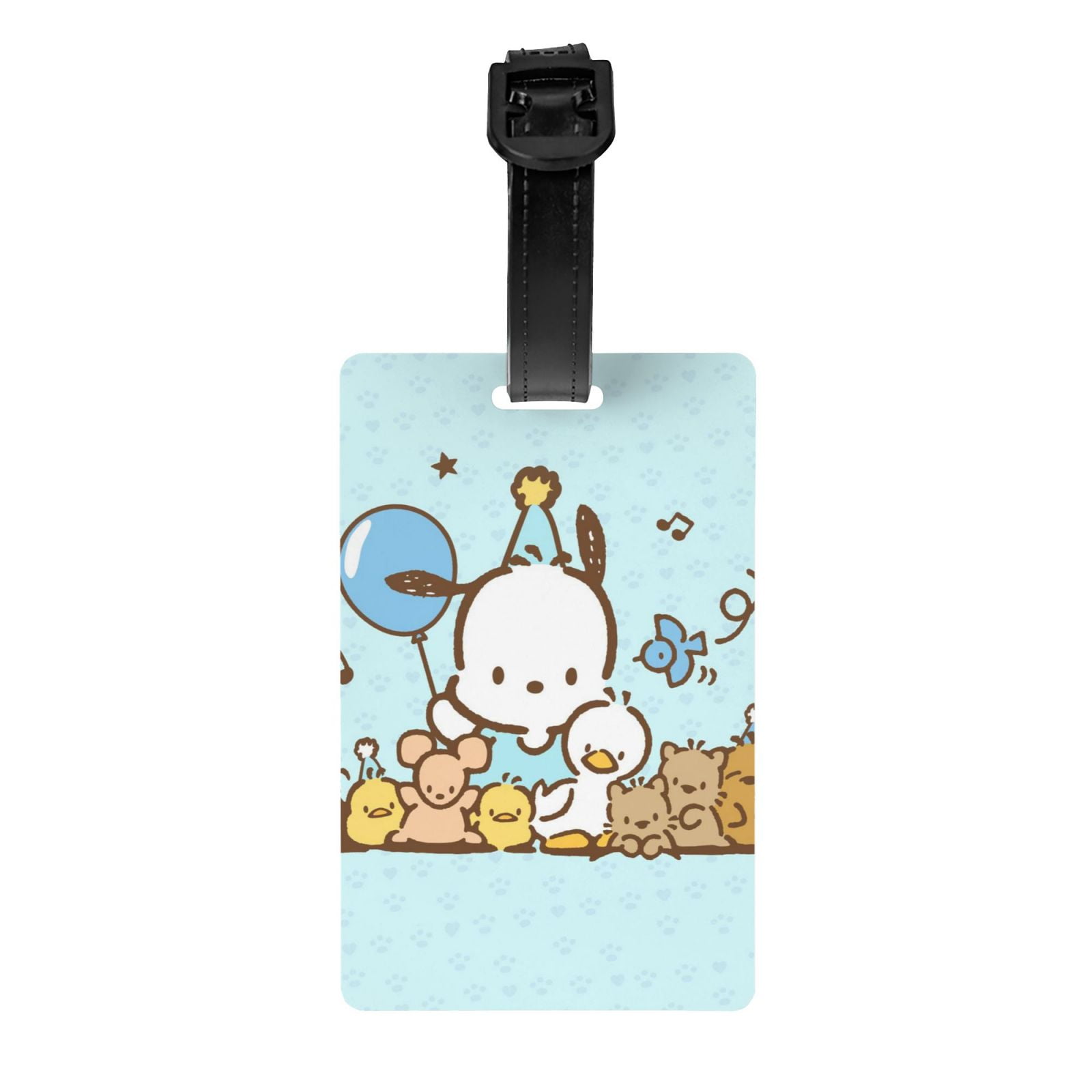 Cute Cartoon Pochacco Printed Luggage Tags for Suitcases 4-Pack Cute ...