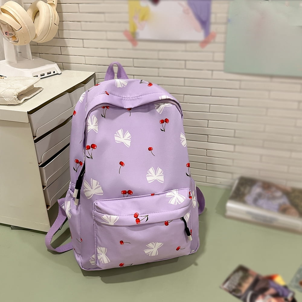Cute Cartoon Printed Backpack, Harajuku Style, Niche Versatile Backpack ...