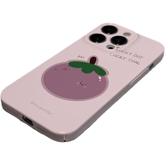 Cute Cartoon Purple Mangosteen Hard Phone Case Compatible with iPhone ...