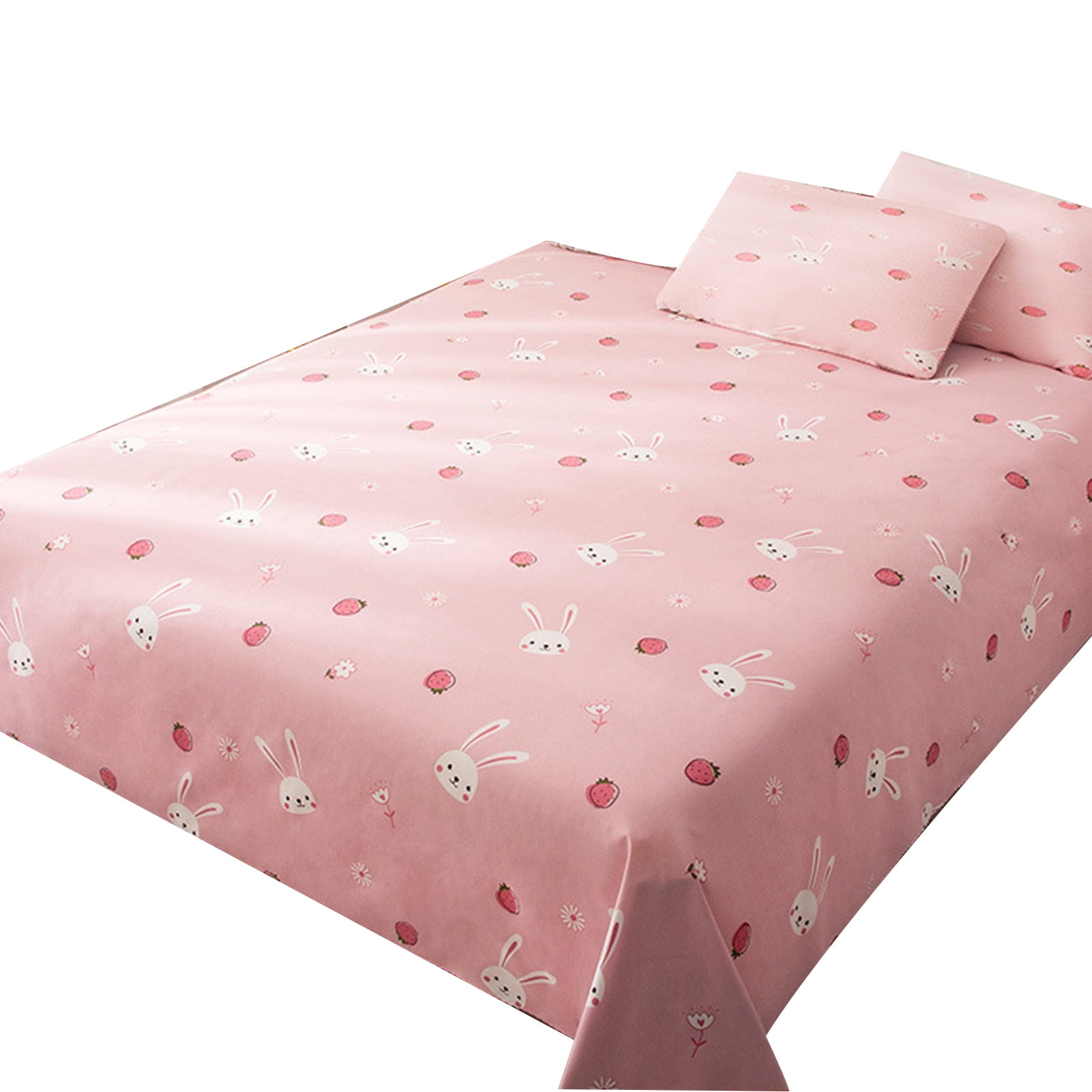 Cute Cartoon Rabbit Print Dyeing Fabric Bed Sheets, Chemical Fiber ...