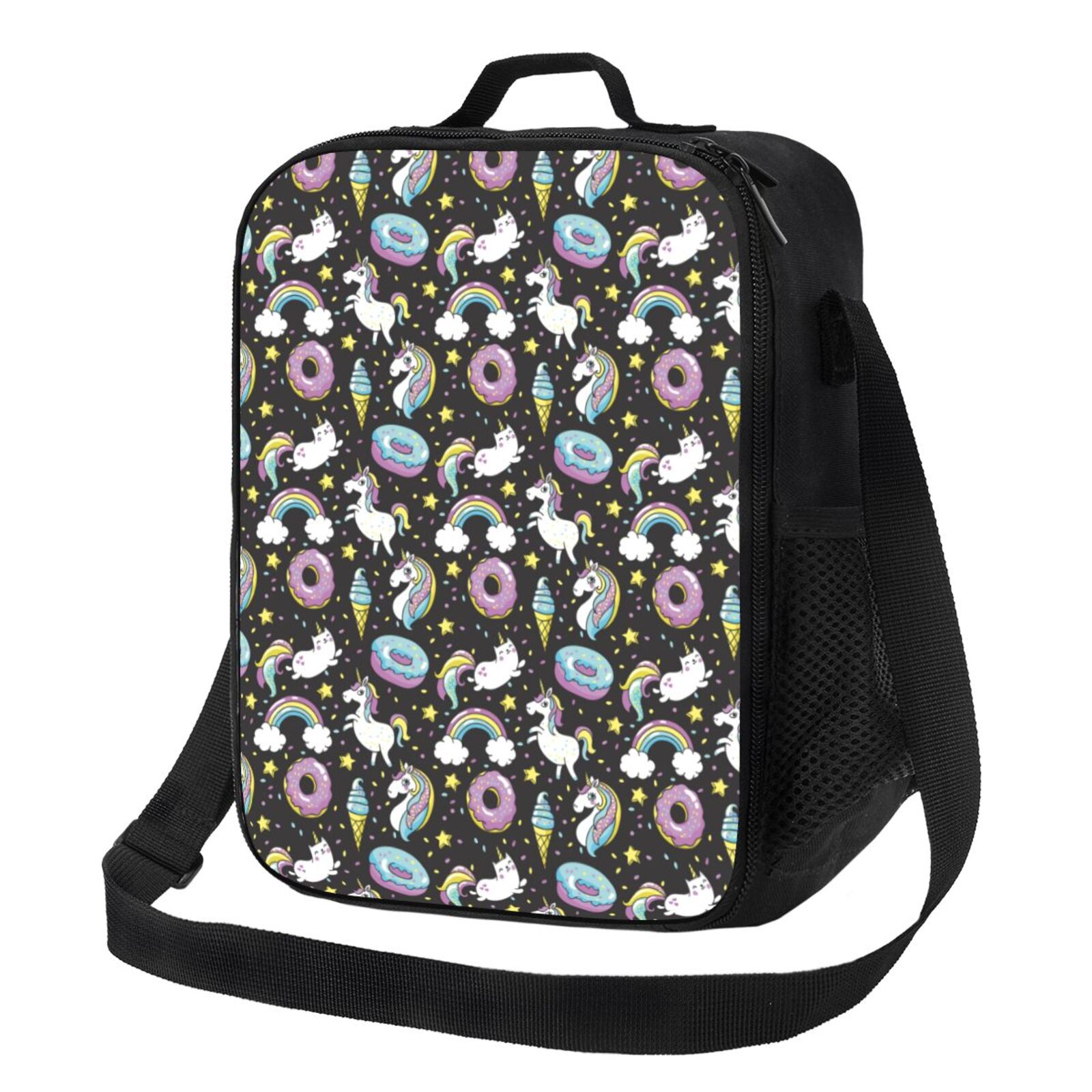 Cute Cartoon Rainbow Donut Lunch Box for Women Men, Insulated Lunch ...