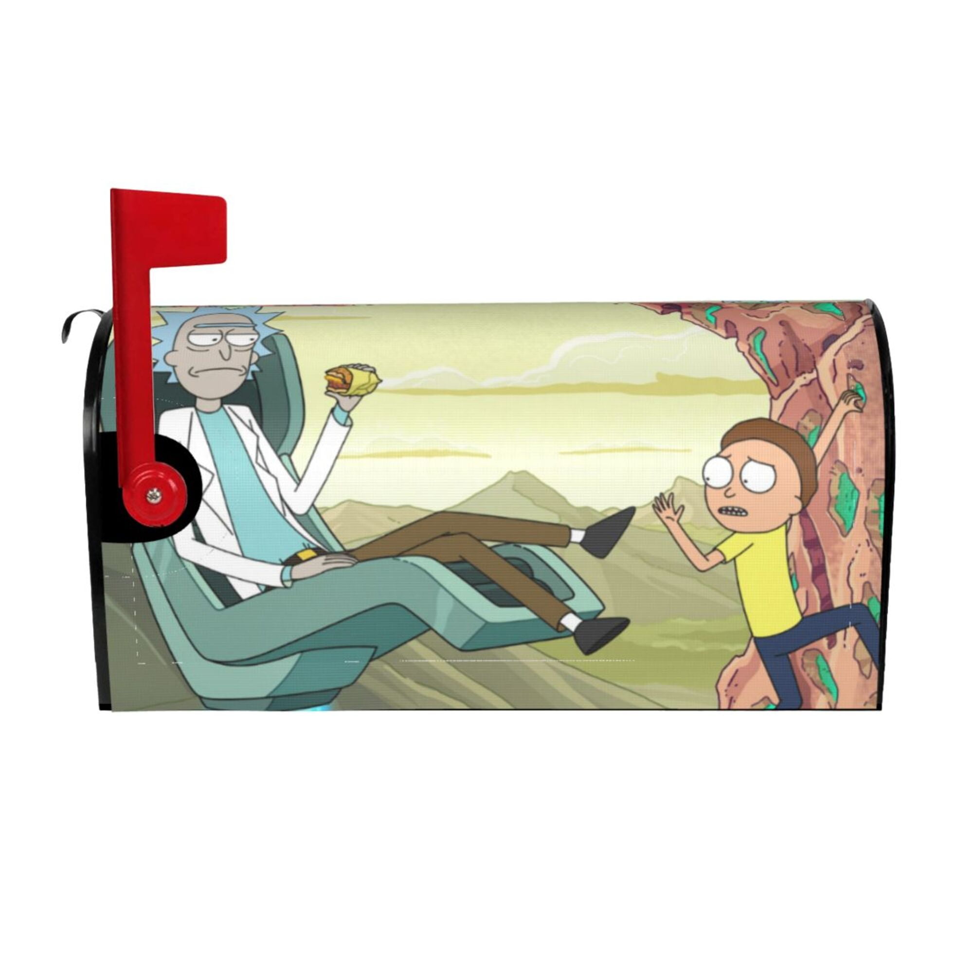 Cute Cartoon Rick And Morty Mailbox Cover Anime Post Letter Box Covers ...