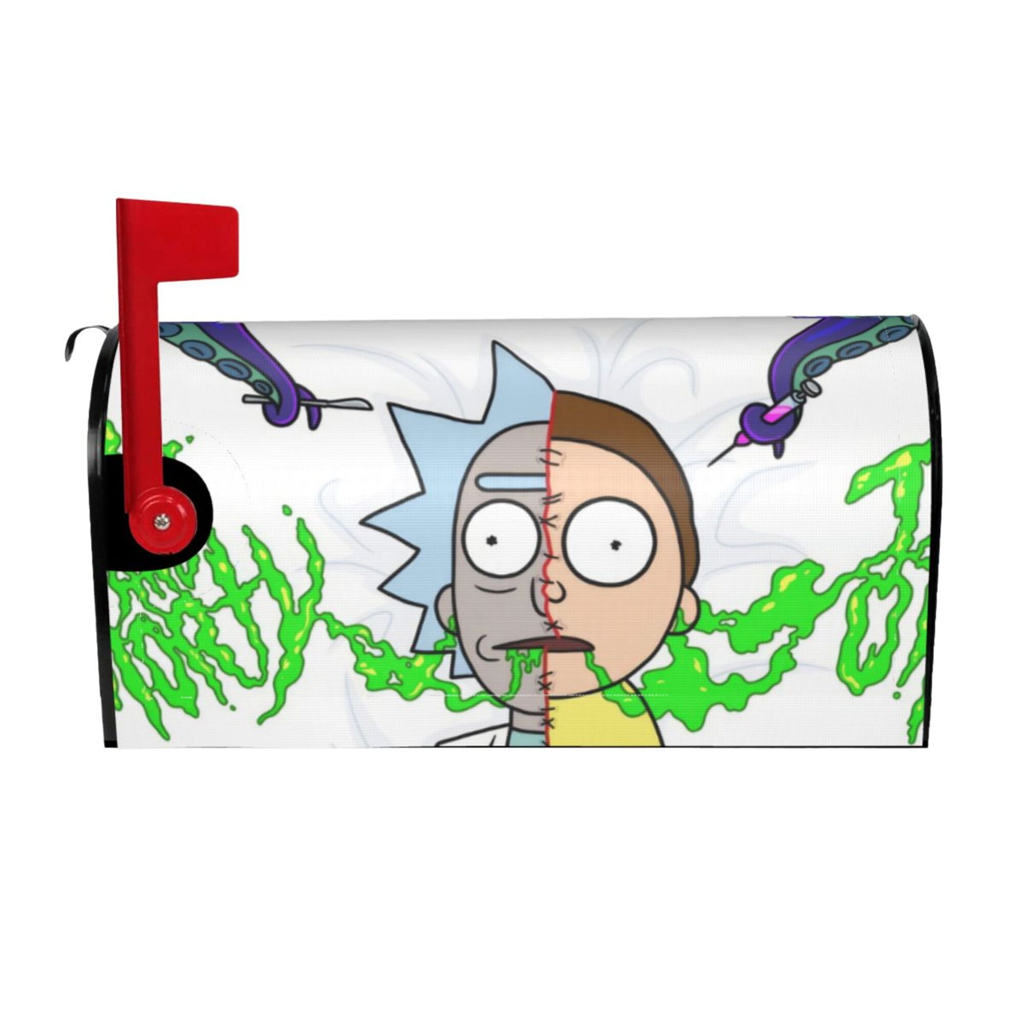Cute Cartoon Rick And Morty Mailbox Cover Anime Post Letter Box Covers ...