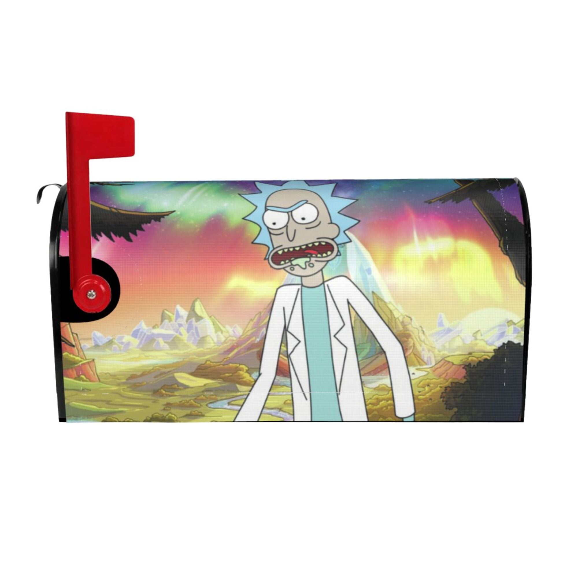 Cute Cartoon Rick And Morty Mailbox Cover Anime Post Letter Box Covers ...