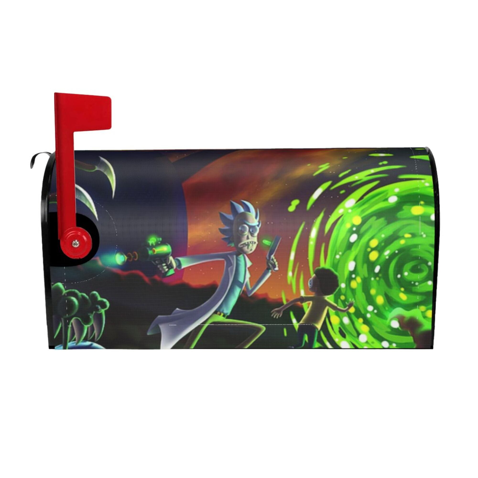 Cute Cartoon Rick And Morty Mailbox Cover Anime Post Letter Box Covers ...