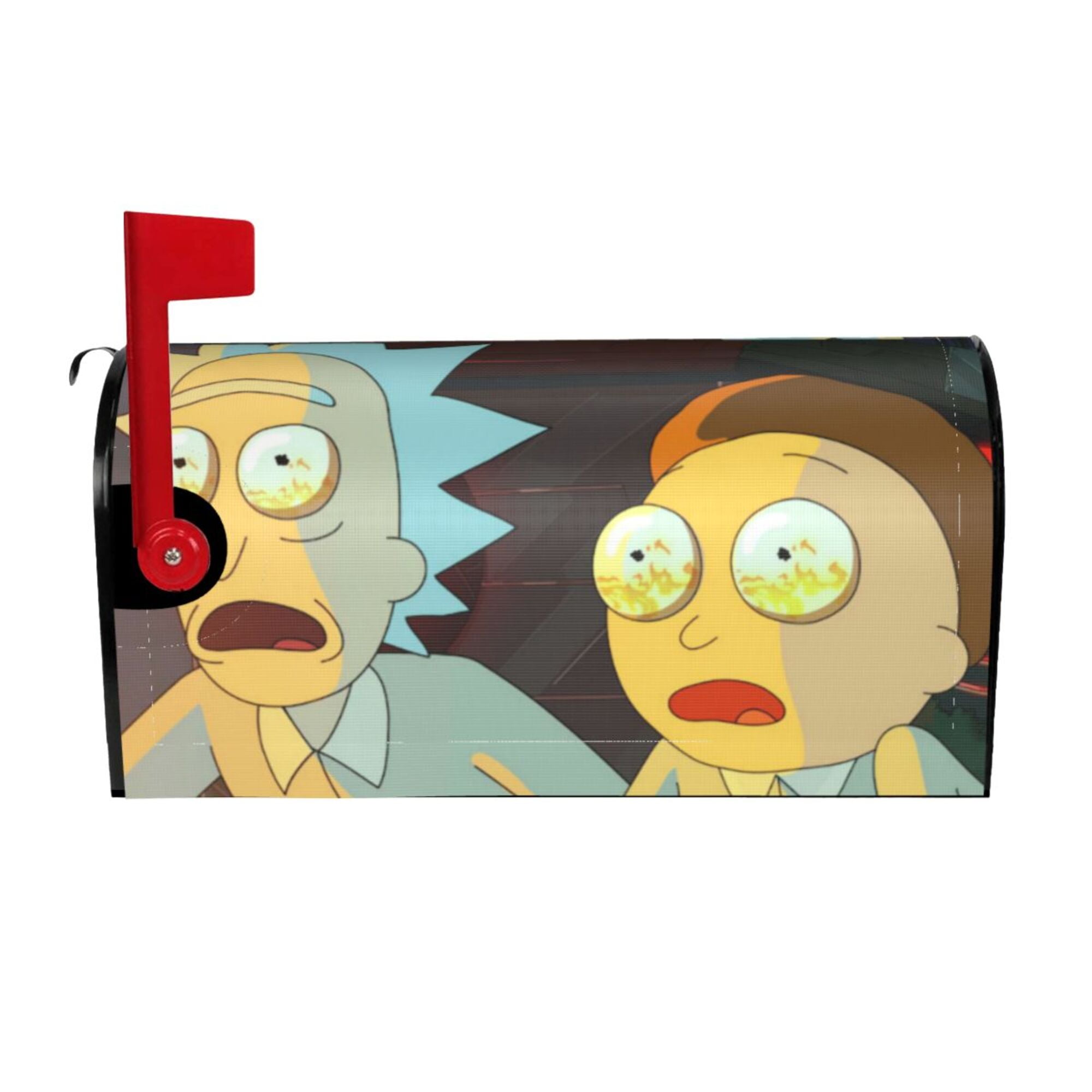 Cute Cartoon Rick And Morty Mailbox Cover Anime Post Letter Box Covers ...