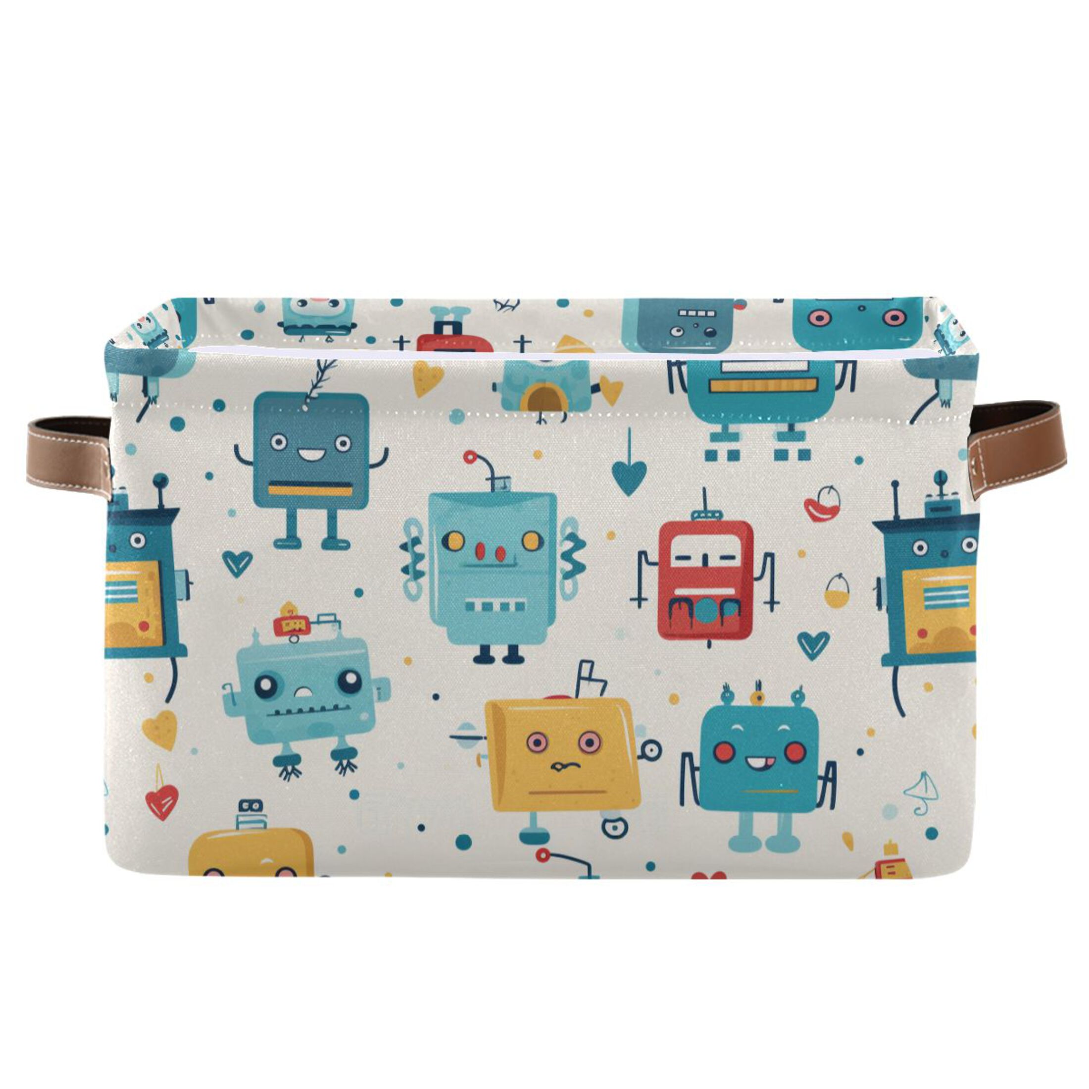 Cute Cartoon Robots Storage Basket Large Bin Laundry Boxes Toys ...