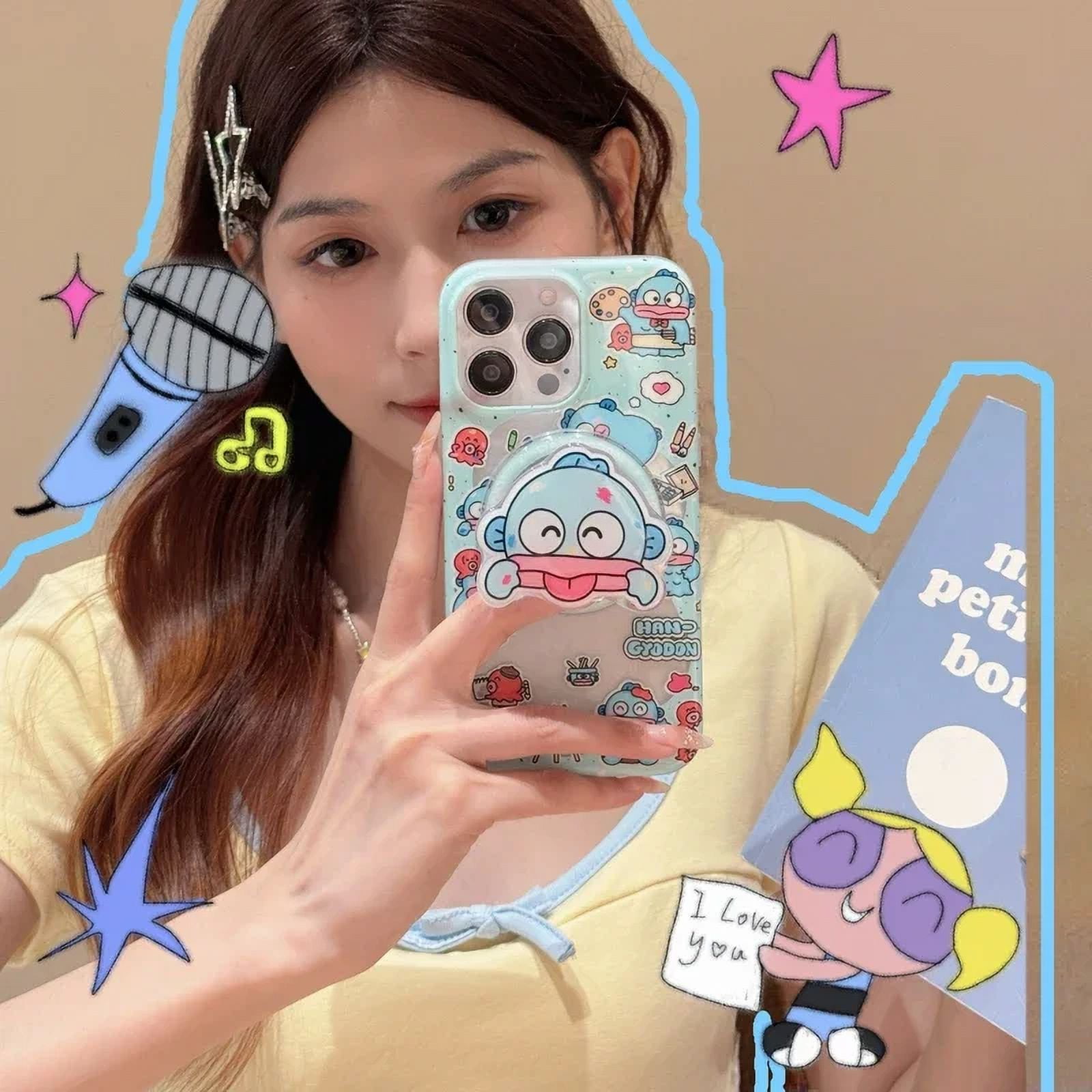 Cute Cartoon Sanrio Hangyodon Magnetic Holder Magsafe Wireless Charge ...