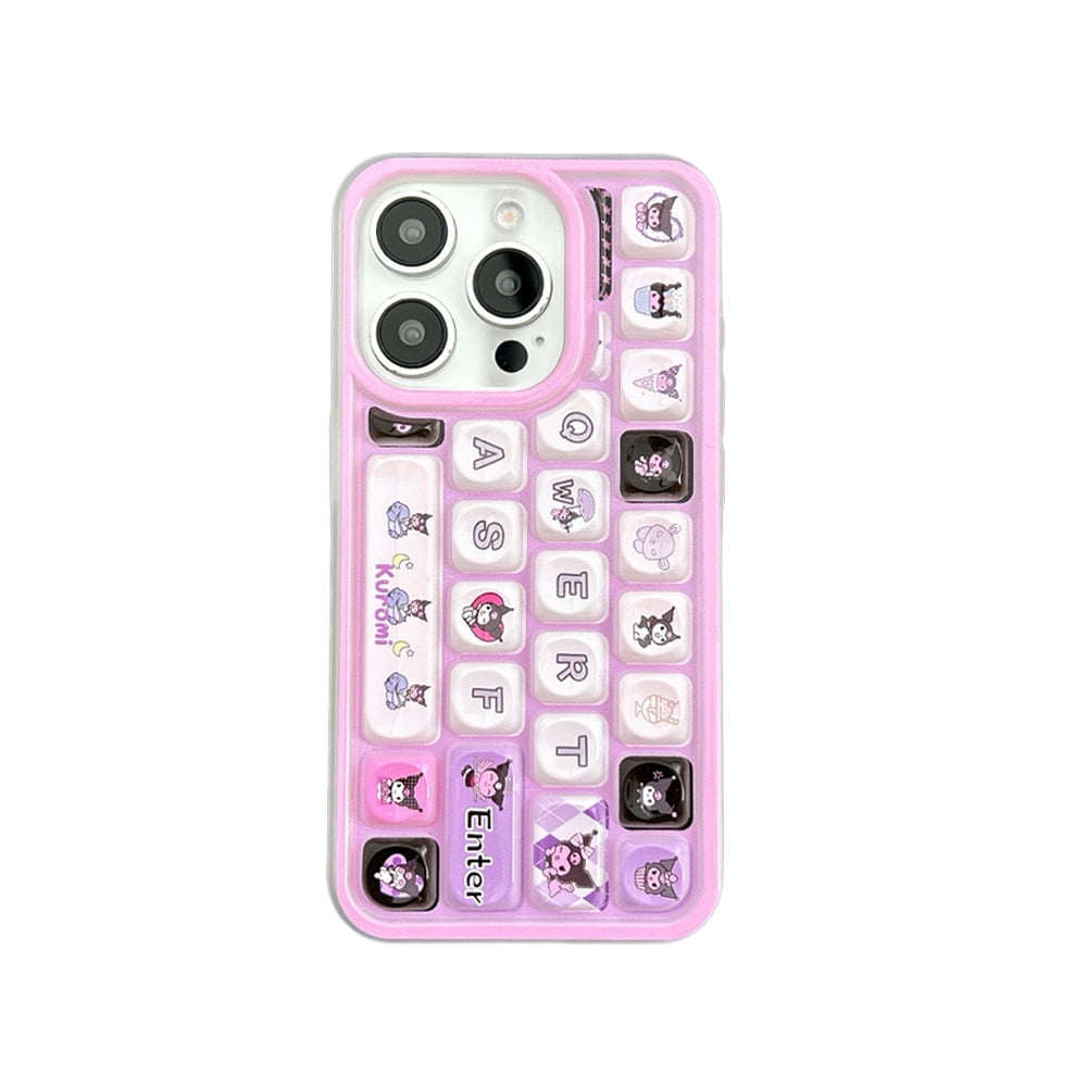 Cute Cartoon Sanrio Kuromi Case For iPhone 16 Pro Max 14 15 Plus 13 12 Pro Max Gift Cover ...