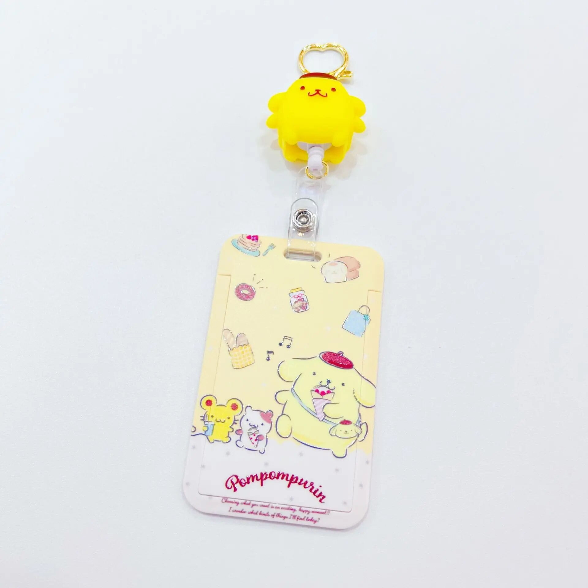 Cute Cartoon Sanrio Kuromi Student Card Holder Creative Retractable ...
