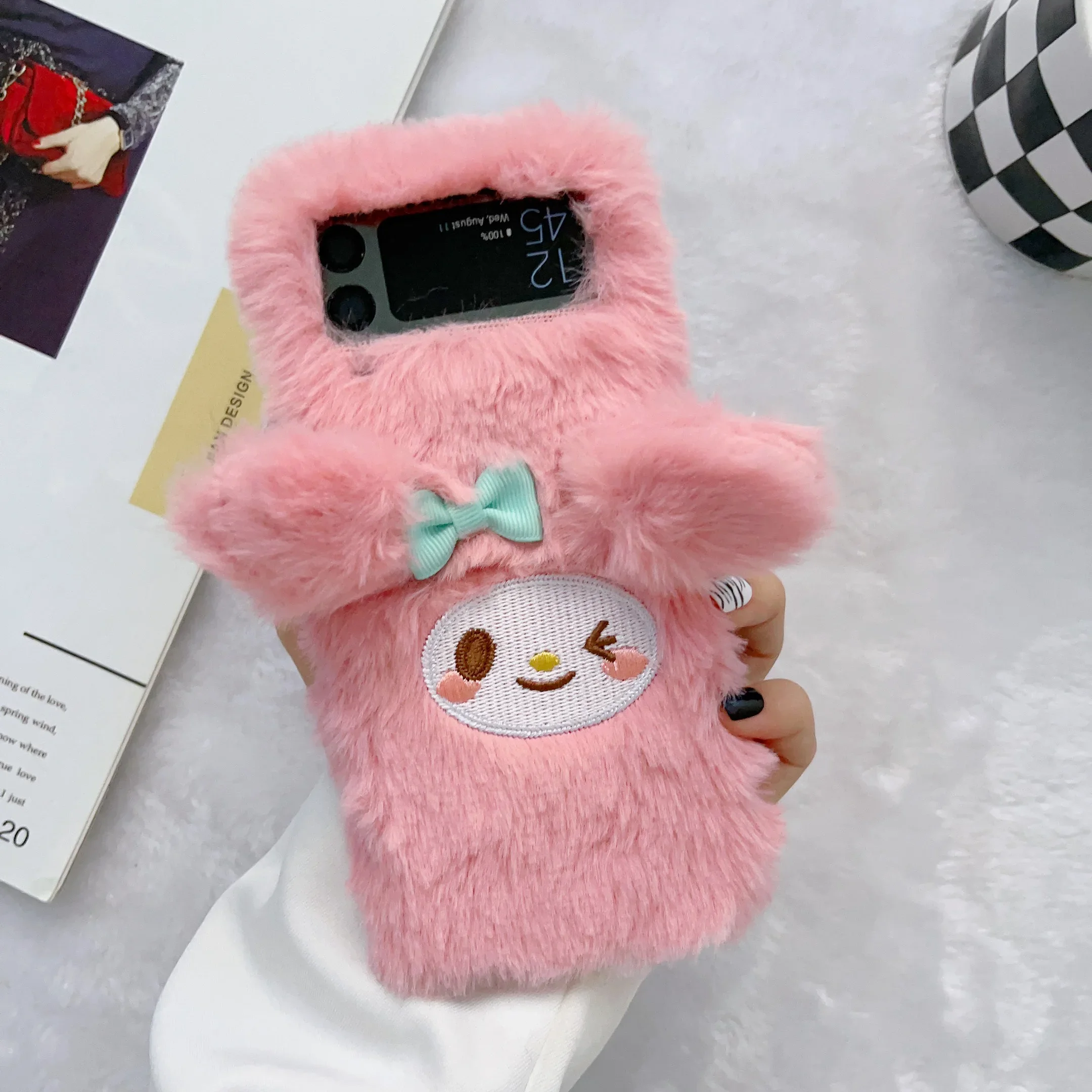 Cute Cartoon Sanrio my melody Kuromi 3D plush Phone Case For Samsung ...
